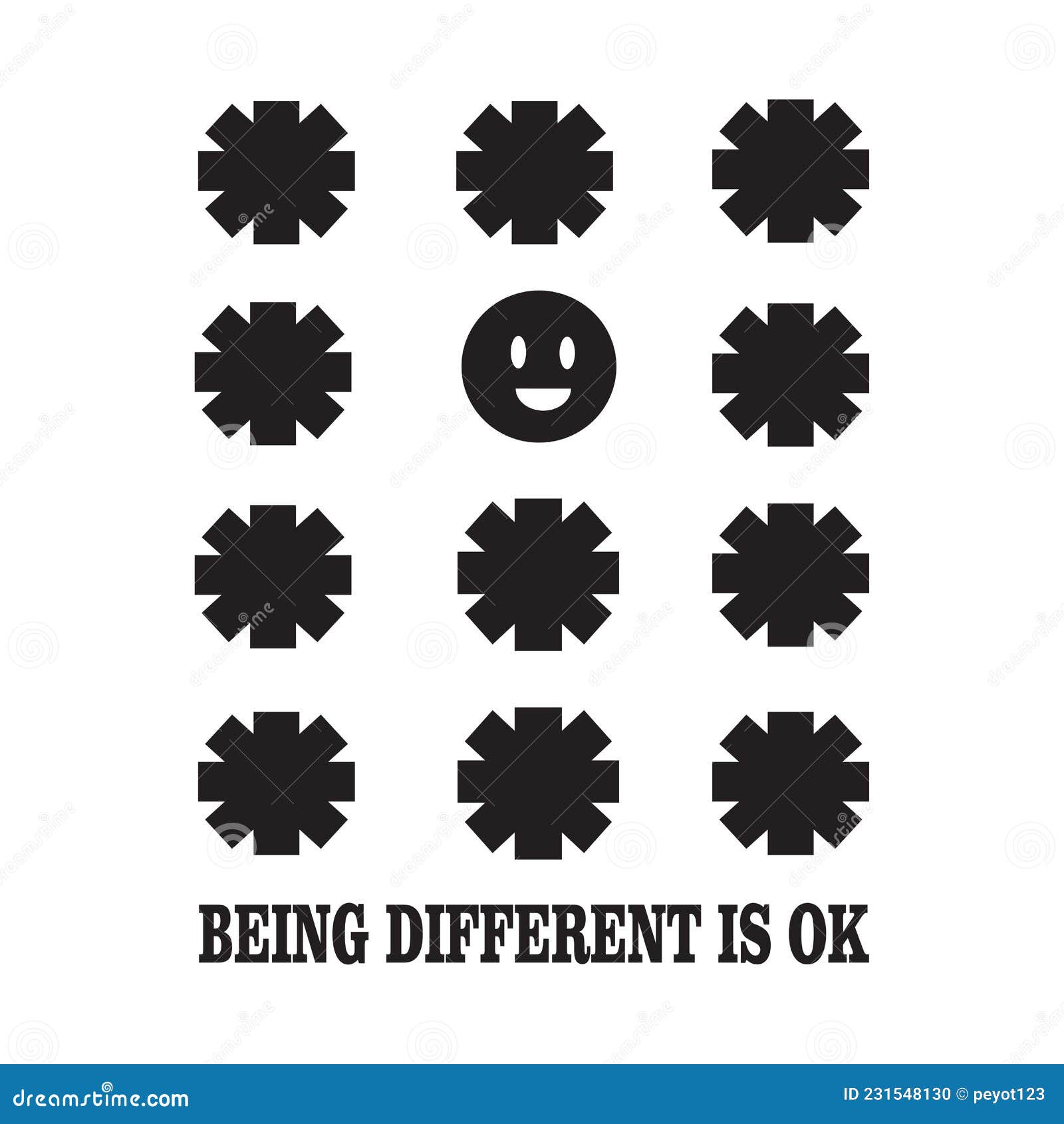 Graphic T-shirt with Smile Icon Inside Stock Vector - Illustration of ...