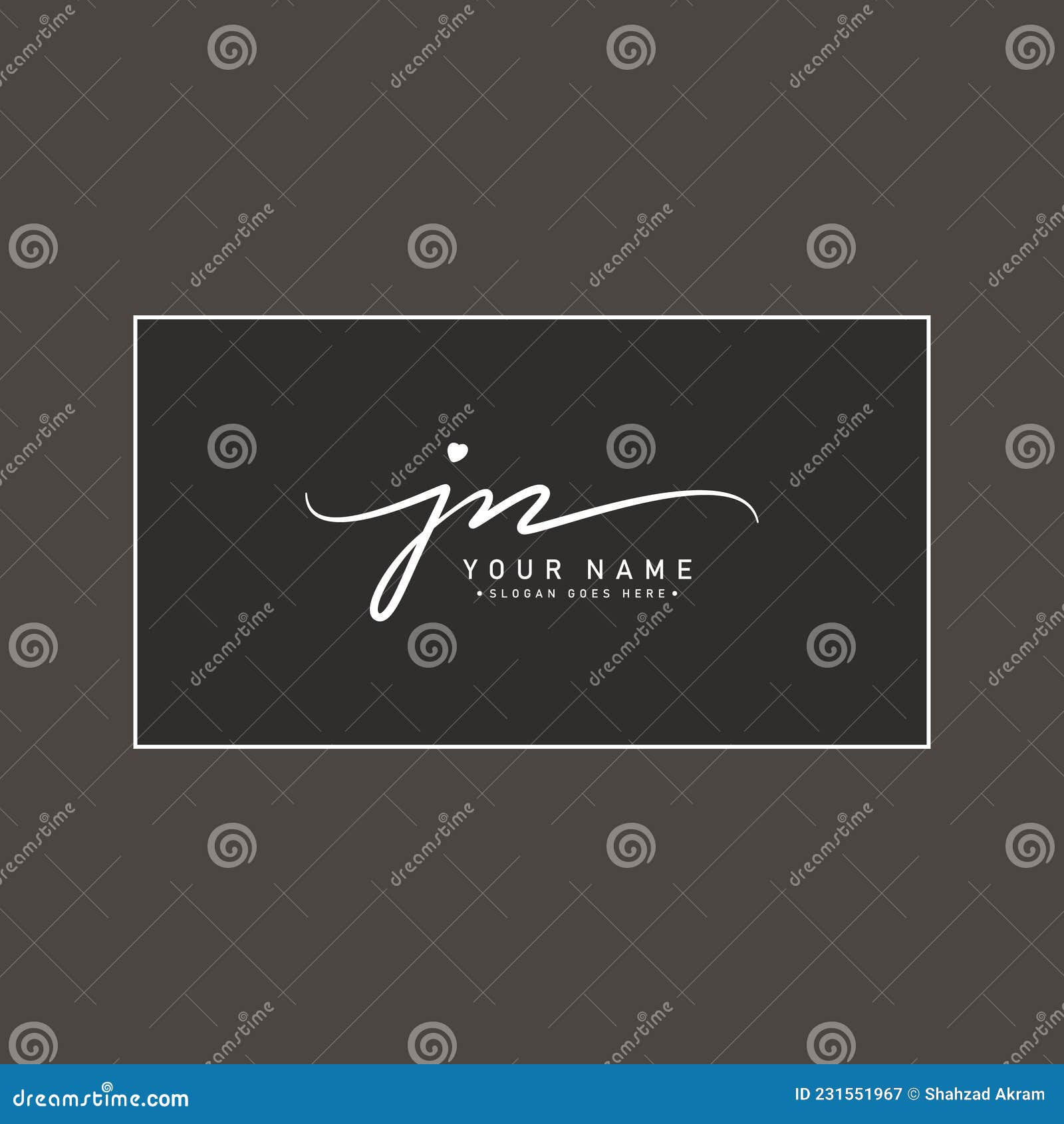 Initial Letter JN Logo - Hand Drawn Signature Style Logo Stock Vector ...