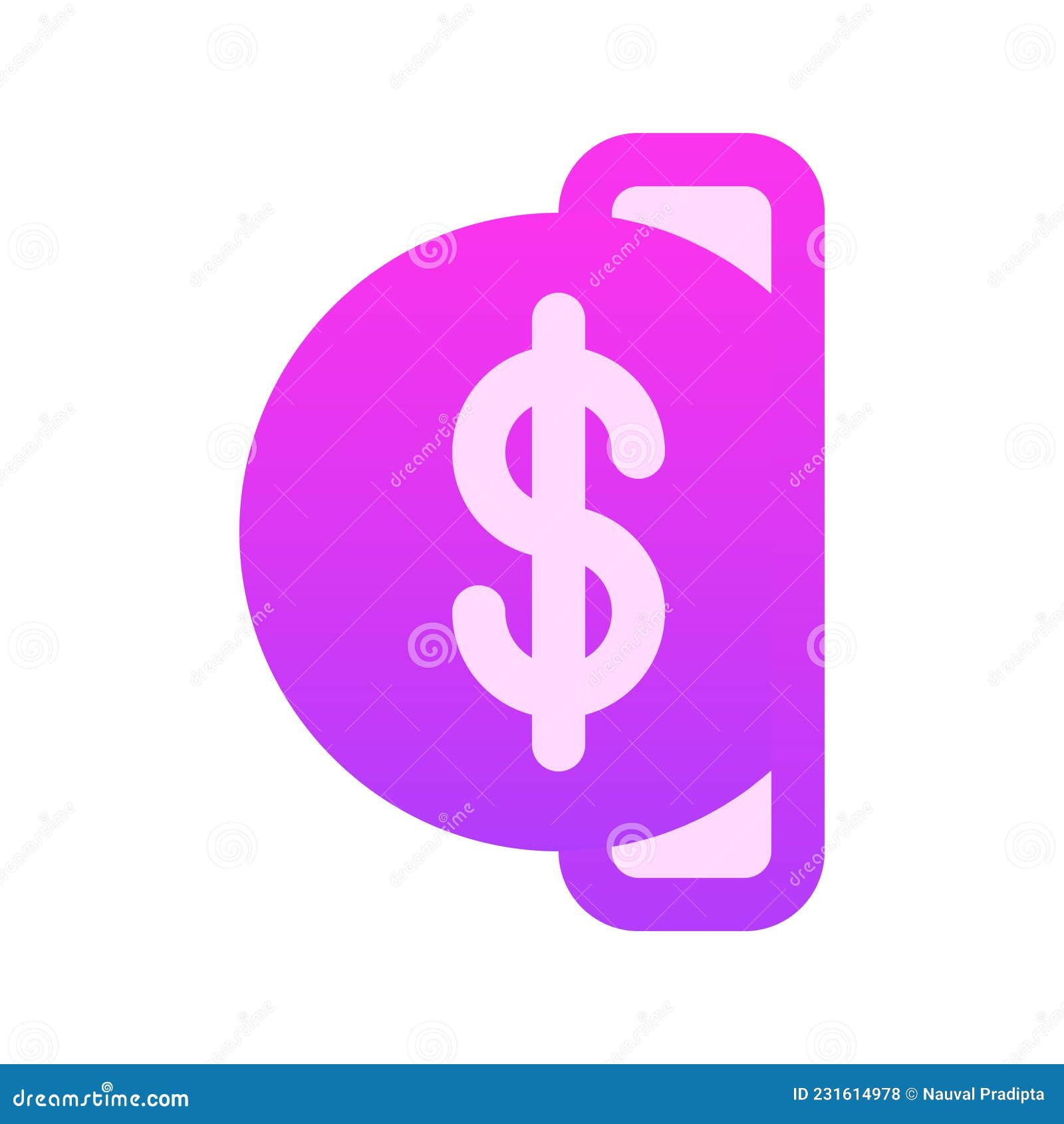 Insert Coin Icon Gradient Style Icon Stock Vector - Illustration of ...
