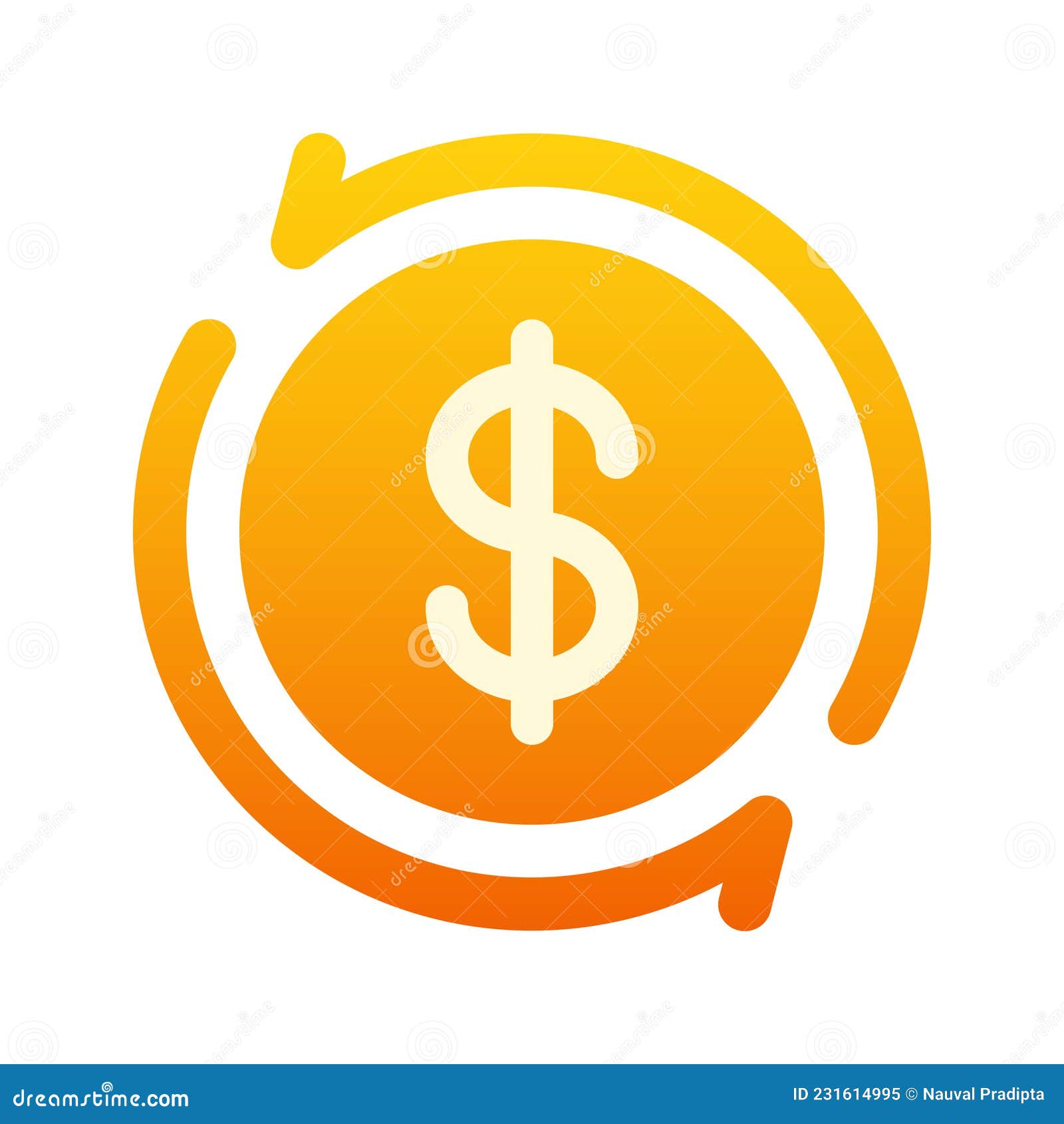 Money Circulation Icon Gradient Style Icon Stock Vector - Illustration ...