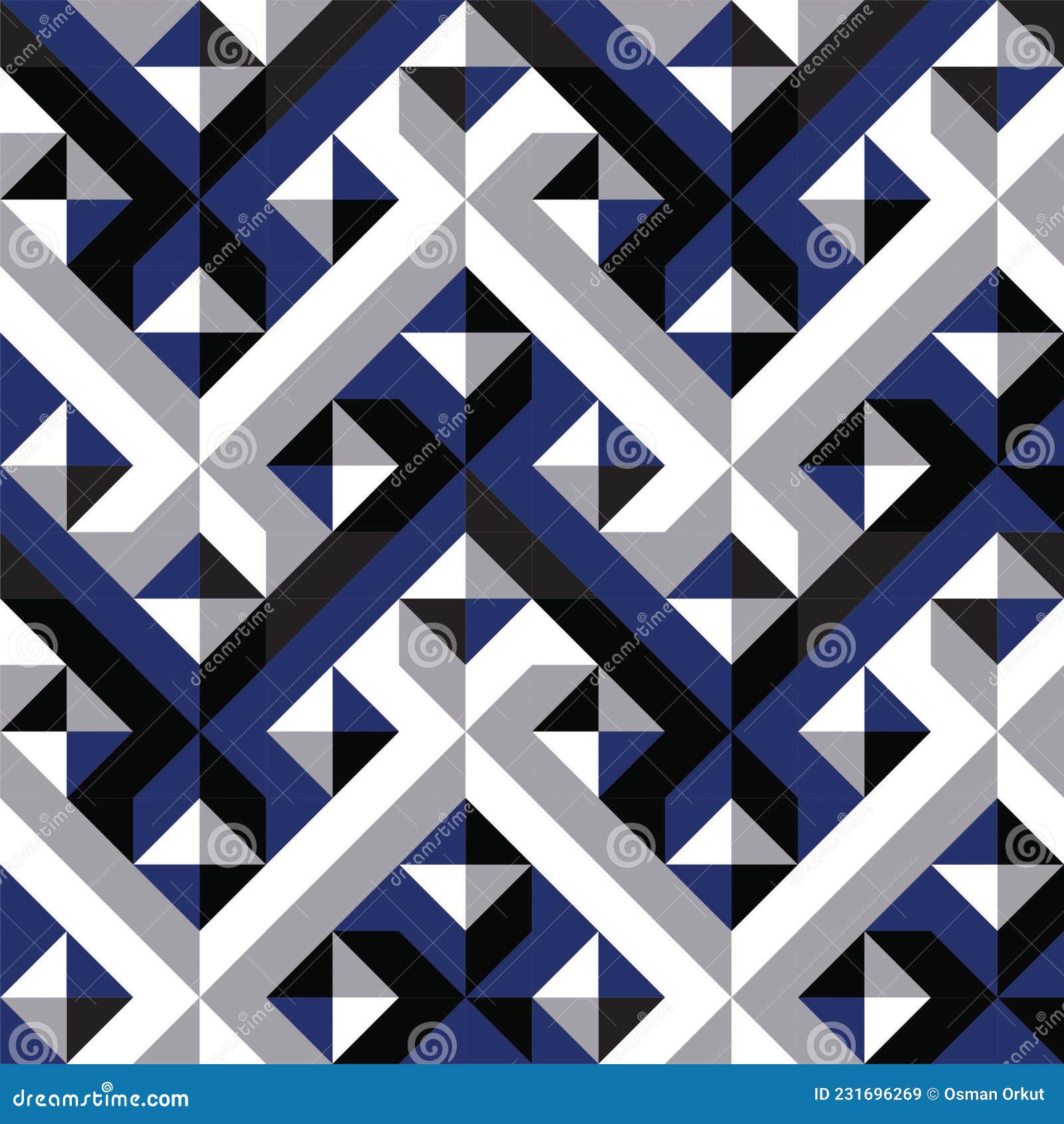 Triangles Geometric Cross Shapes Pattern Stock Vector - Illustration of ...