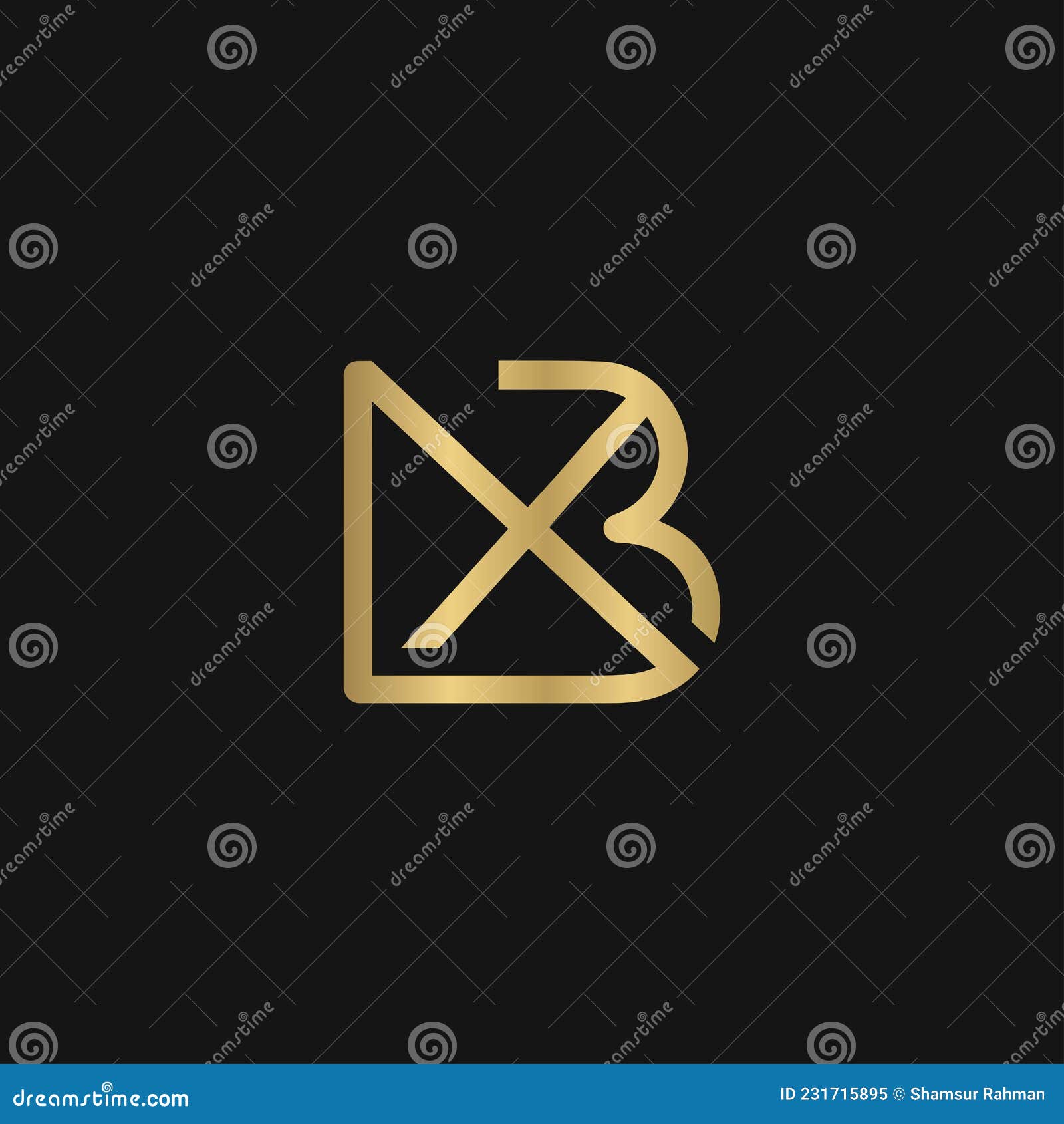 Alphabet Initials Logo BX, XB, X and B Stock Vector - Illustration of ...