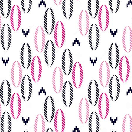 Geometric Elliptical Shapes Pattern Textile Pattern Stock Vector ...