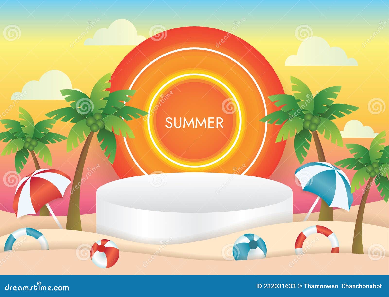 Special Summer Sale Podium Vector Stock Vector - Illustration of ...