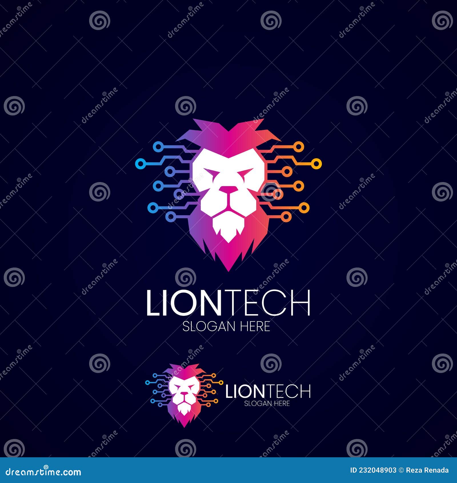 Lion logo - tech logo stock vector. Illustration of animal - 232048903