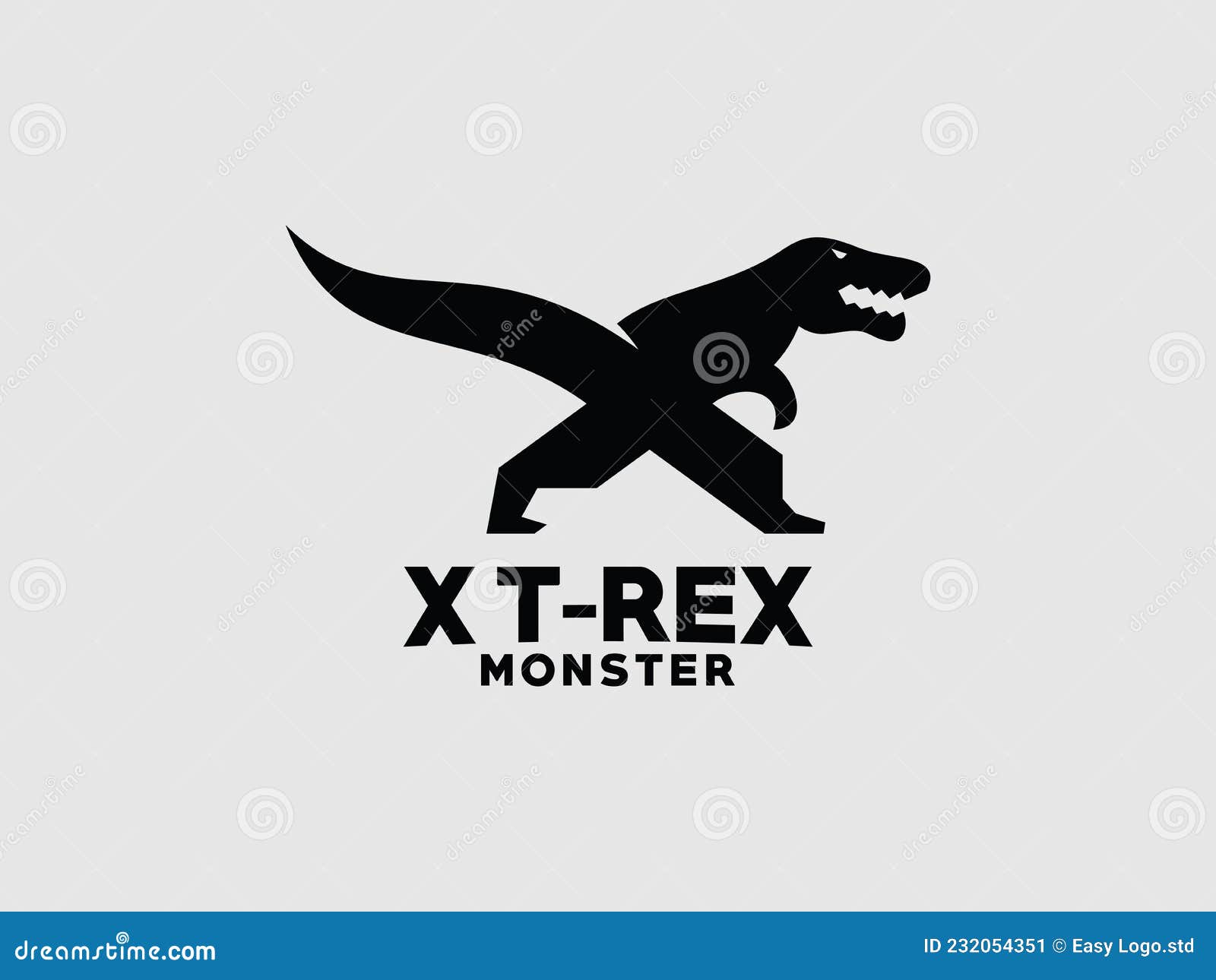 X Trex Logo the Letter X Design is Combined with the Abstract Trex ...