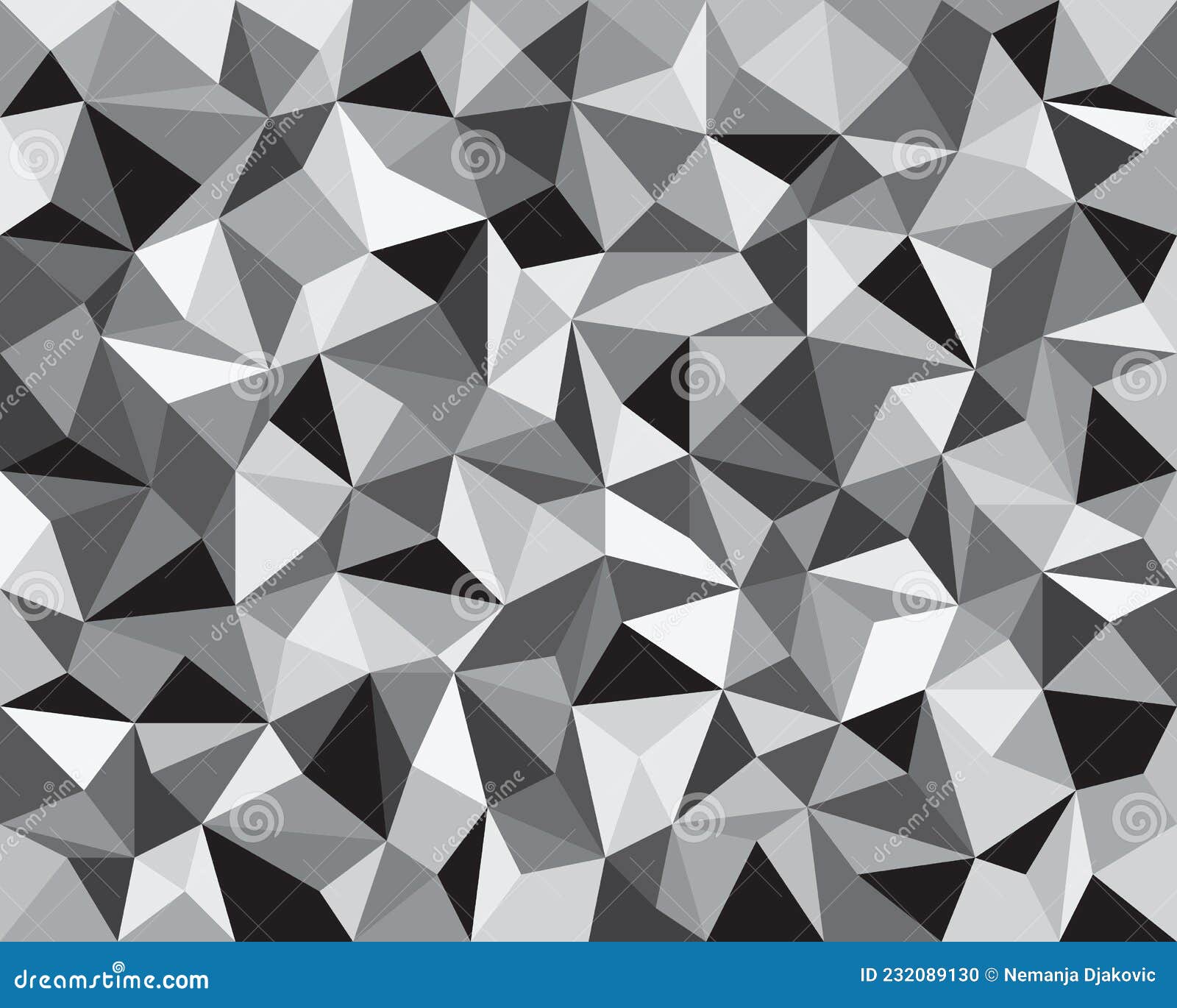 Seamless Cells, Gray Triangles Stock Illustration - Illustration of ...