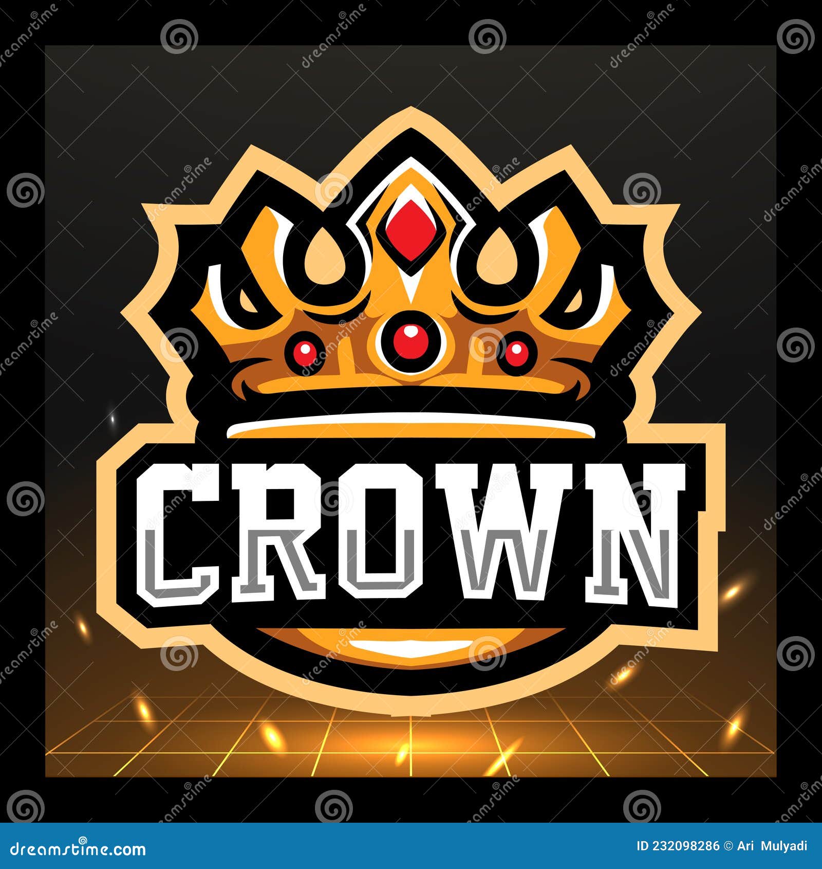Crown Mascot. Esport Logo Design Stock Vector - Illustration of esport ...