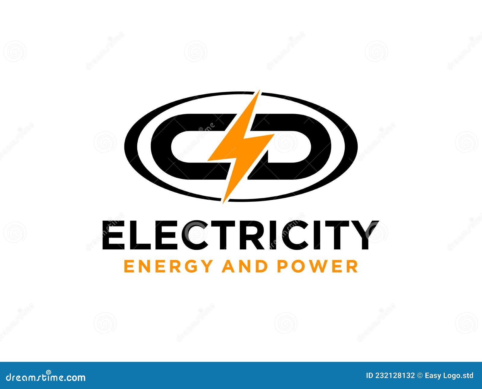 Letter C Flash Thunder Energy Electric Simple yet Clean Professional ...