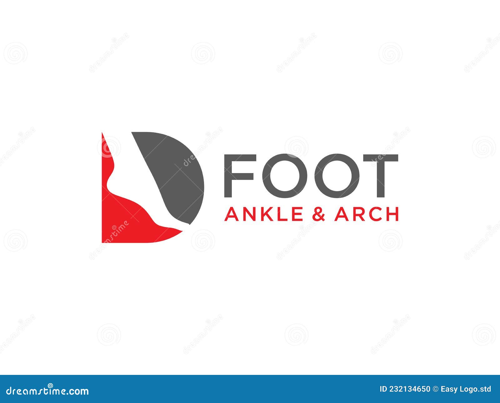 Letter D Abstract Foot Logo. Flat Vector Logo Design Template Element ...