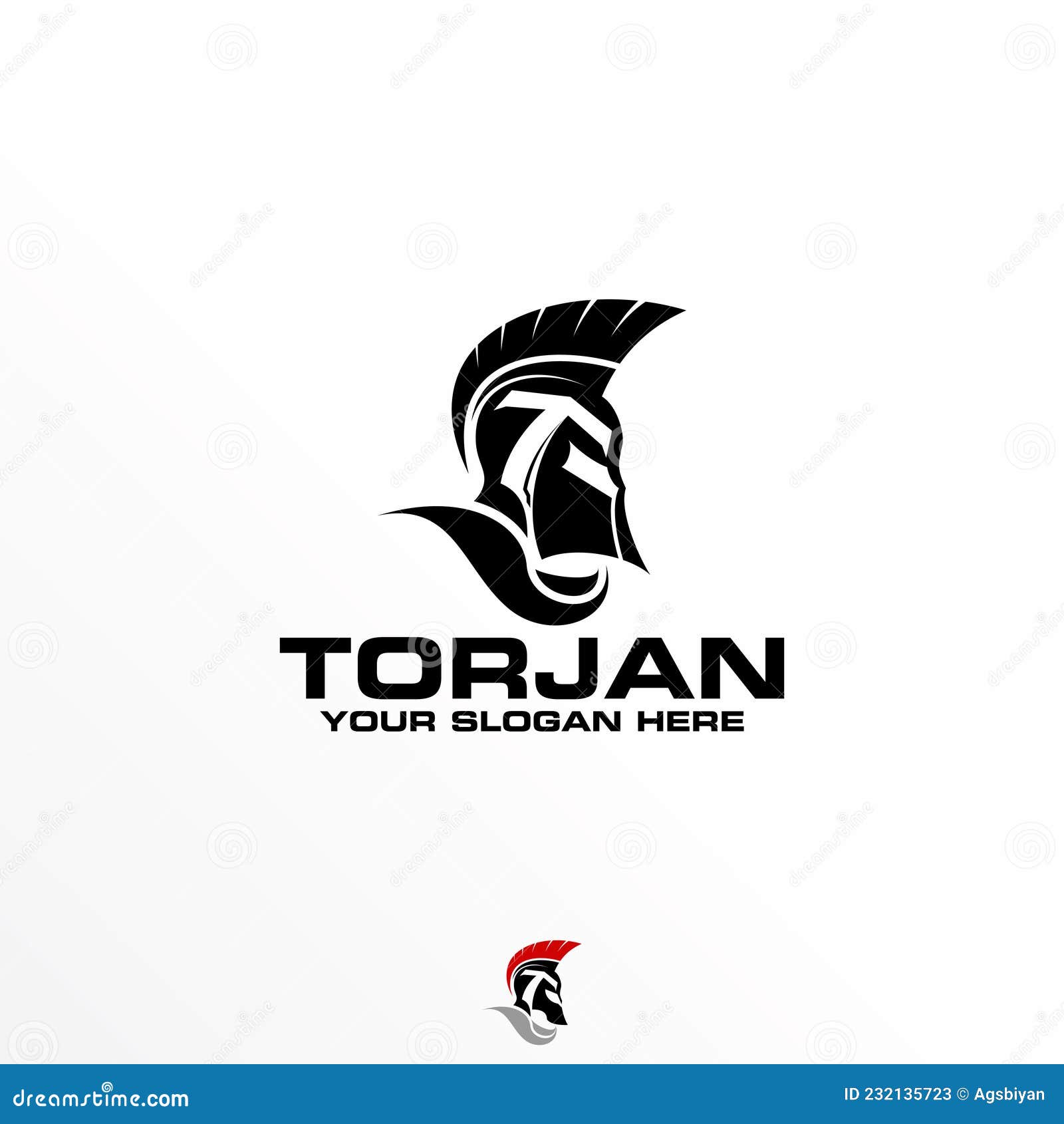 Trojan, Spartan, and Viking Helmet Logo Free Vector Stock. Letter T ...