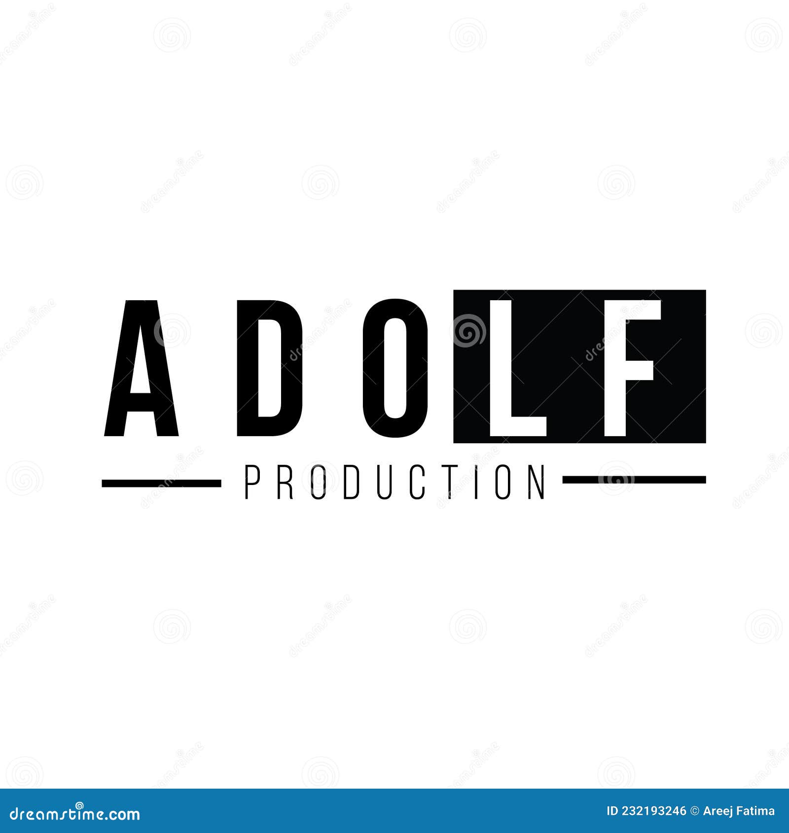 ADOLF Logo || Creative Logo Design Ideas Stock Illustration ...