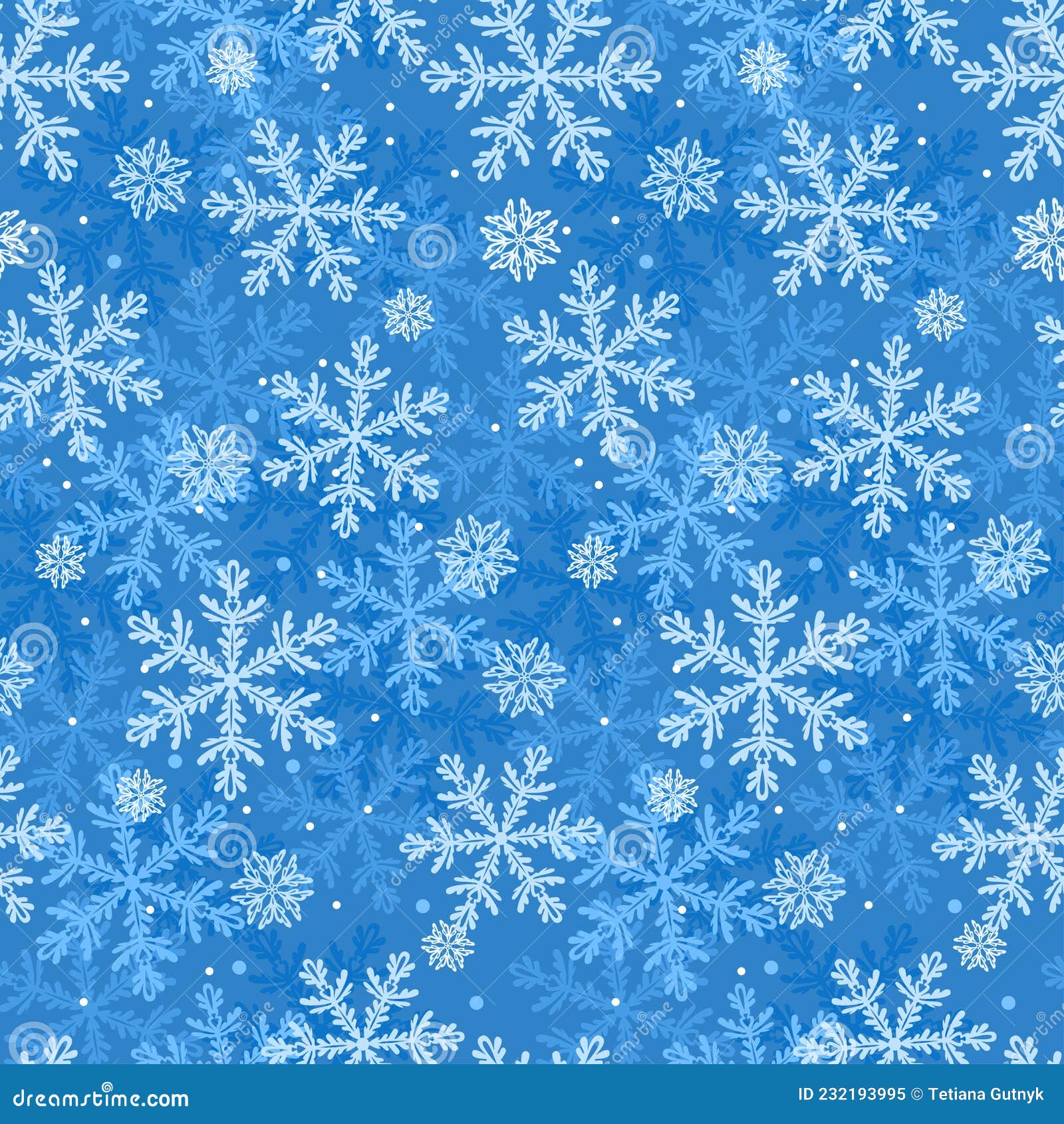Winter Blue Background with Snowflakes. Stock Vector - Illustration of ...