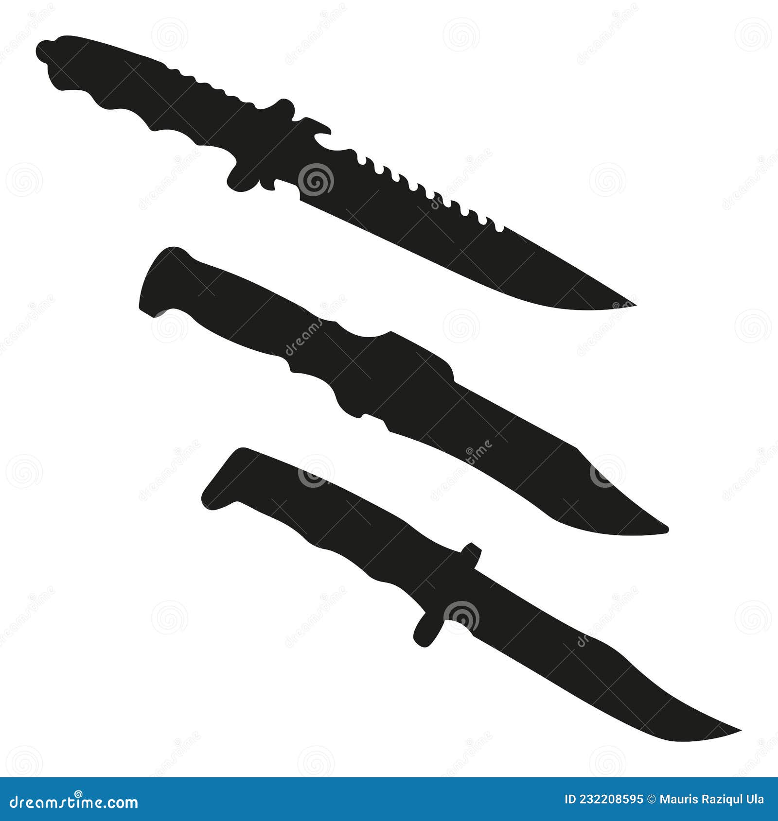 Knife Vector Illustration Bundle Stock Vector - Illustration of tool ...