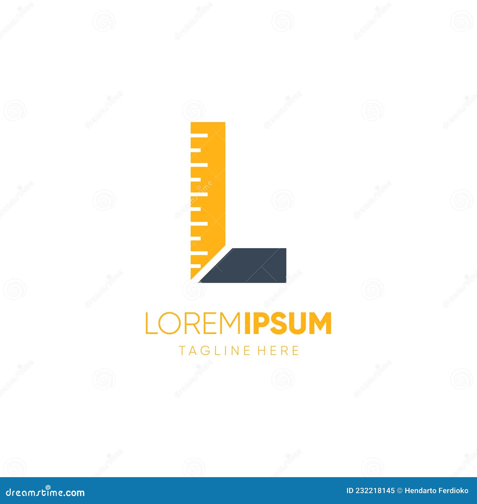 Letter L Ruler Logo Design Vector Graphic Icon Stock Vector ...
