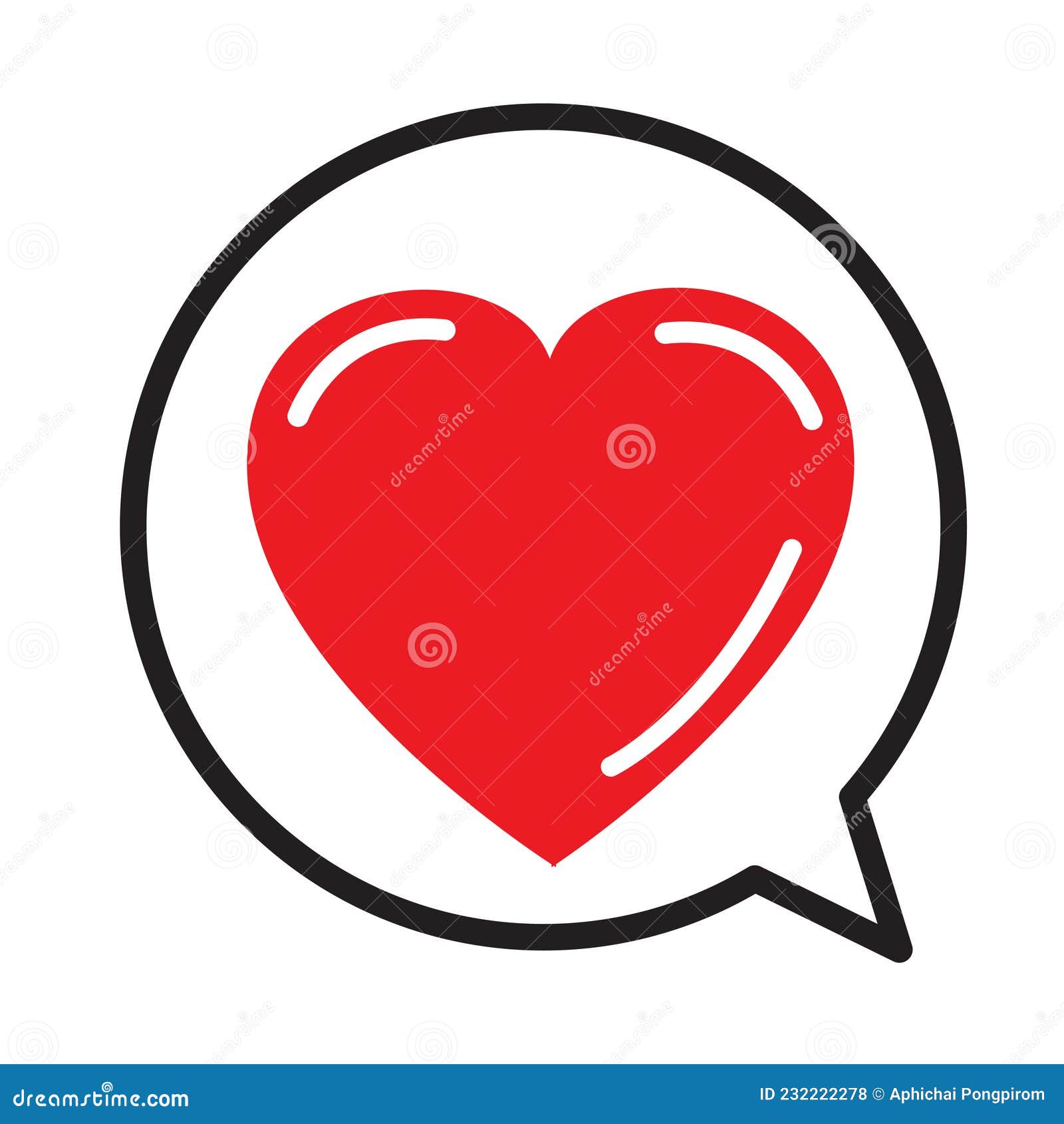 Illustration Vector Heart in Words on a White Background Stock Vector ...