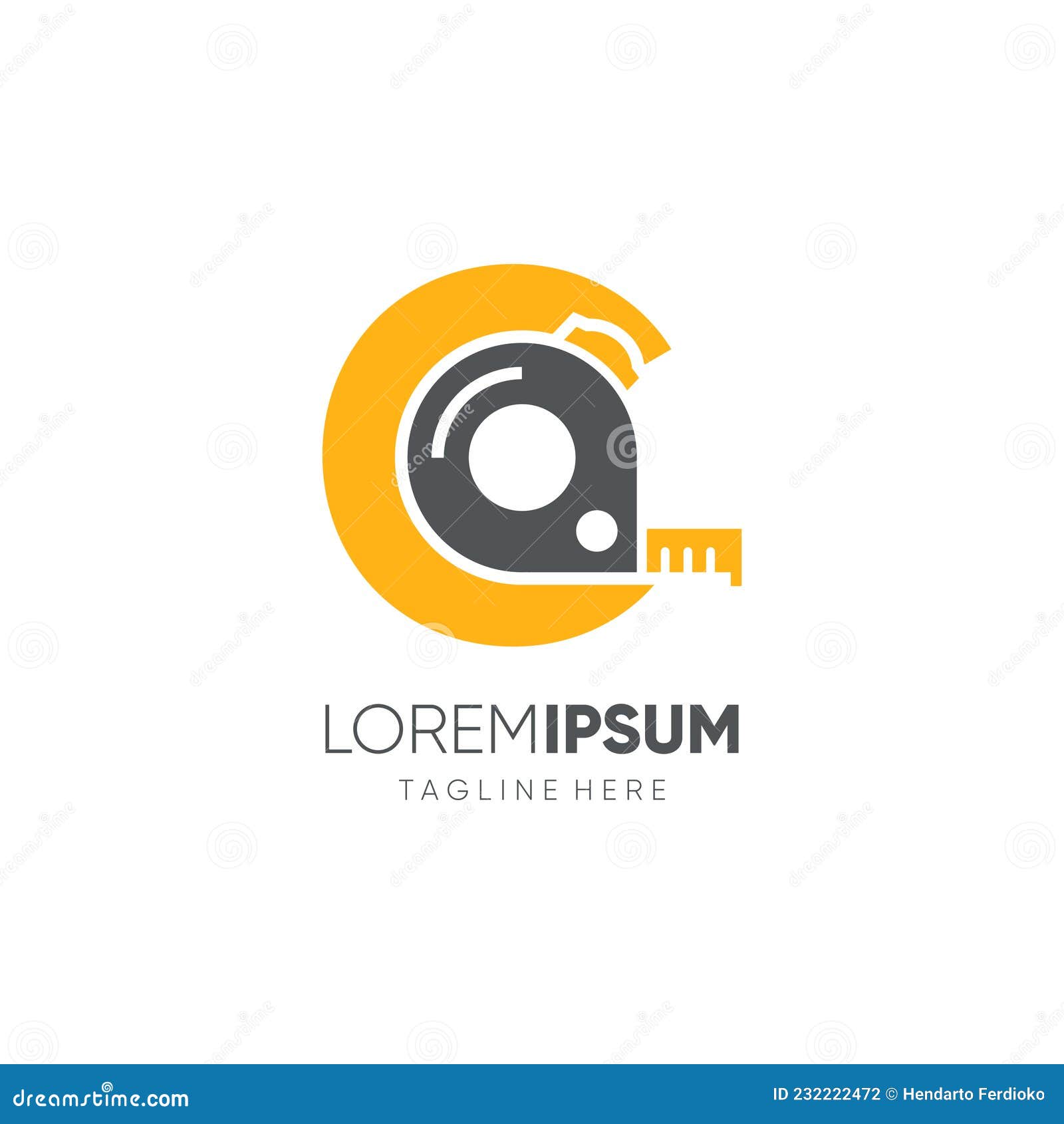 Letter C Roll Meter or Measuring Tape Logo Design Vector Graphic Icon ...