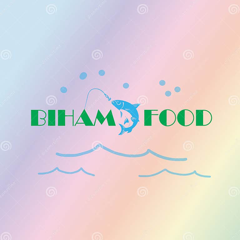 Logo Biham Food 2eme Proposition Stock Vector - Illustration of print ...