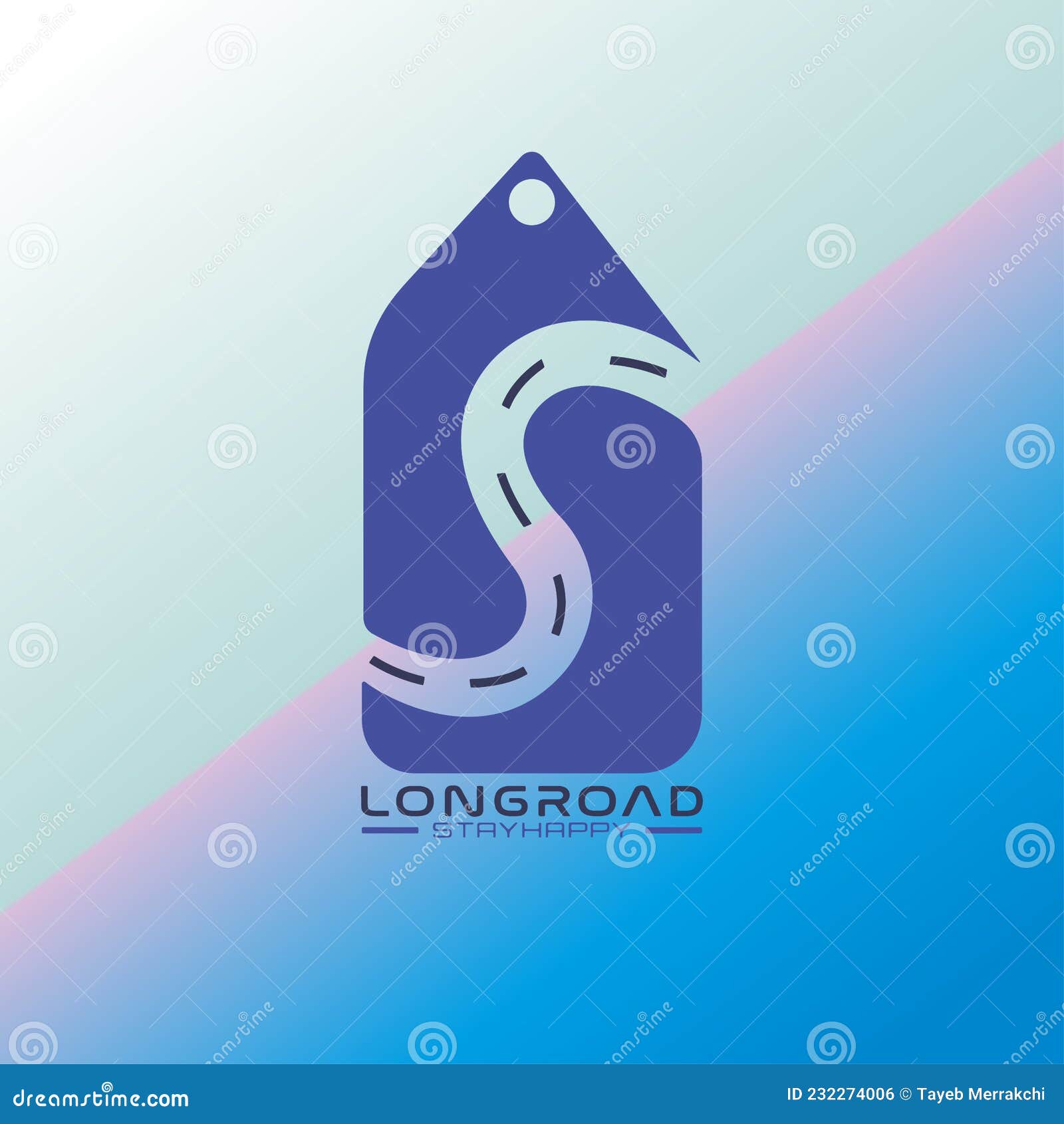 Logo longroad stay happy stock vector. Illustration of bikes - 232274006