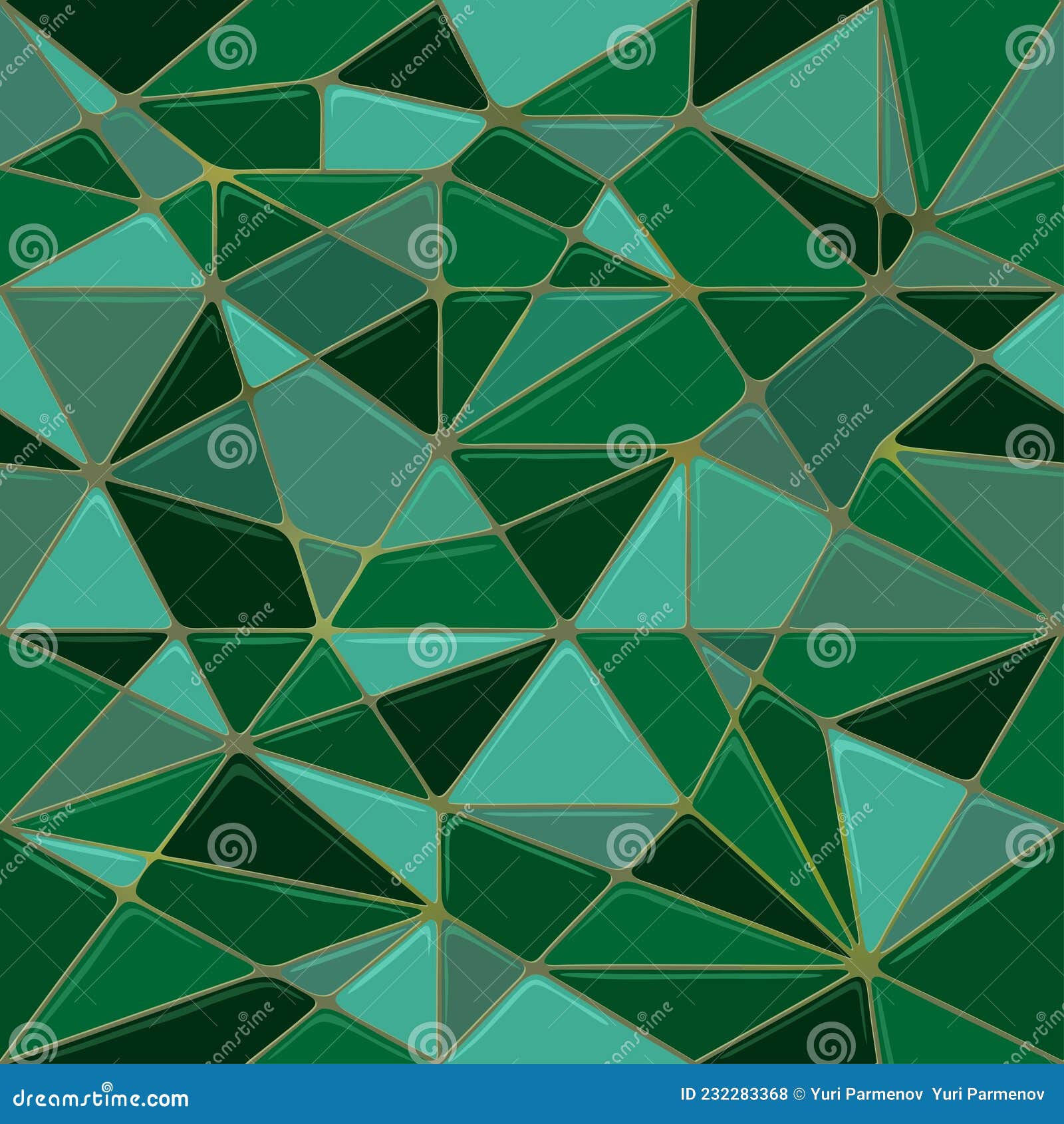 Stained Glass Seamless Pattern. Background from Cells, Triangles ...