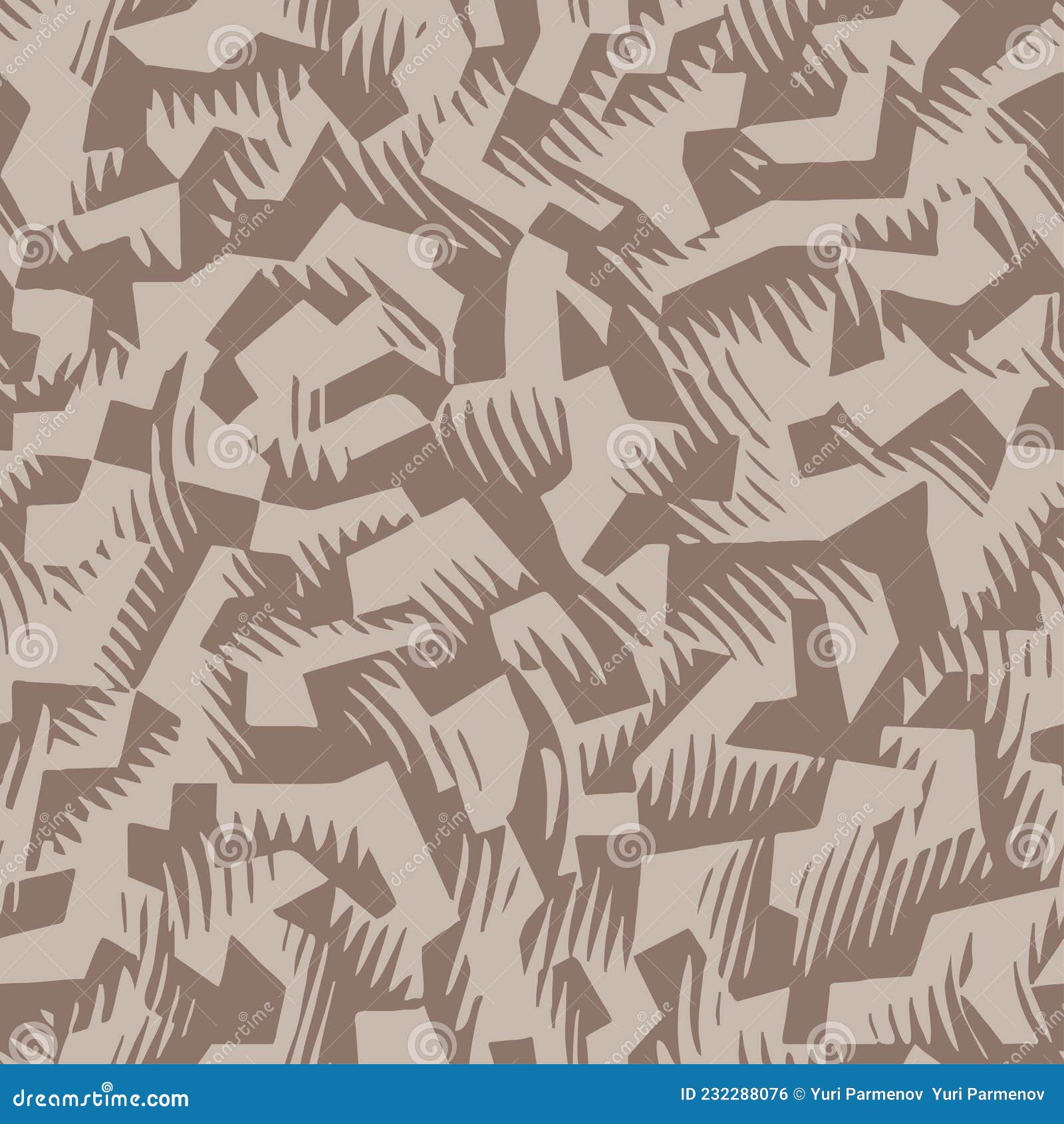 Brown Beige Urban Camouflage Seamless Pattern. Modern Military Two ...