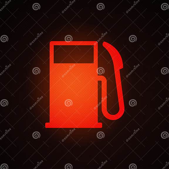Low fuel warning light stock vector. Illustration of control - 232297776