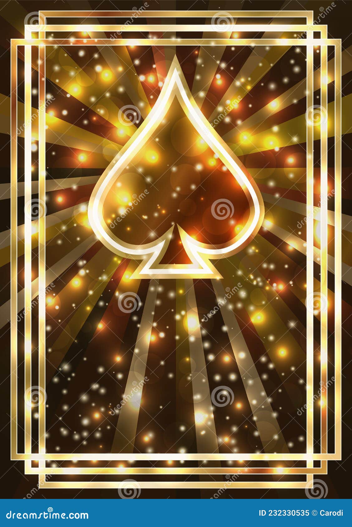 Poker Card Spades, Casino Banner, Vector Stock Vector - Illustration of ...