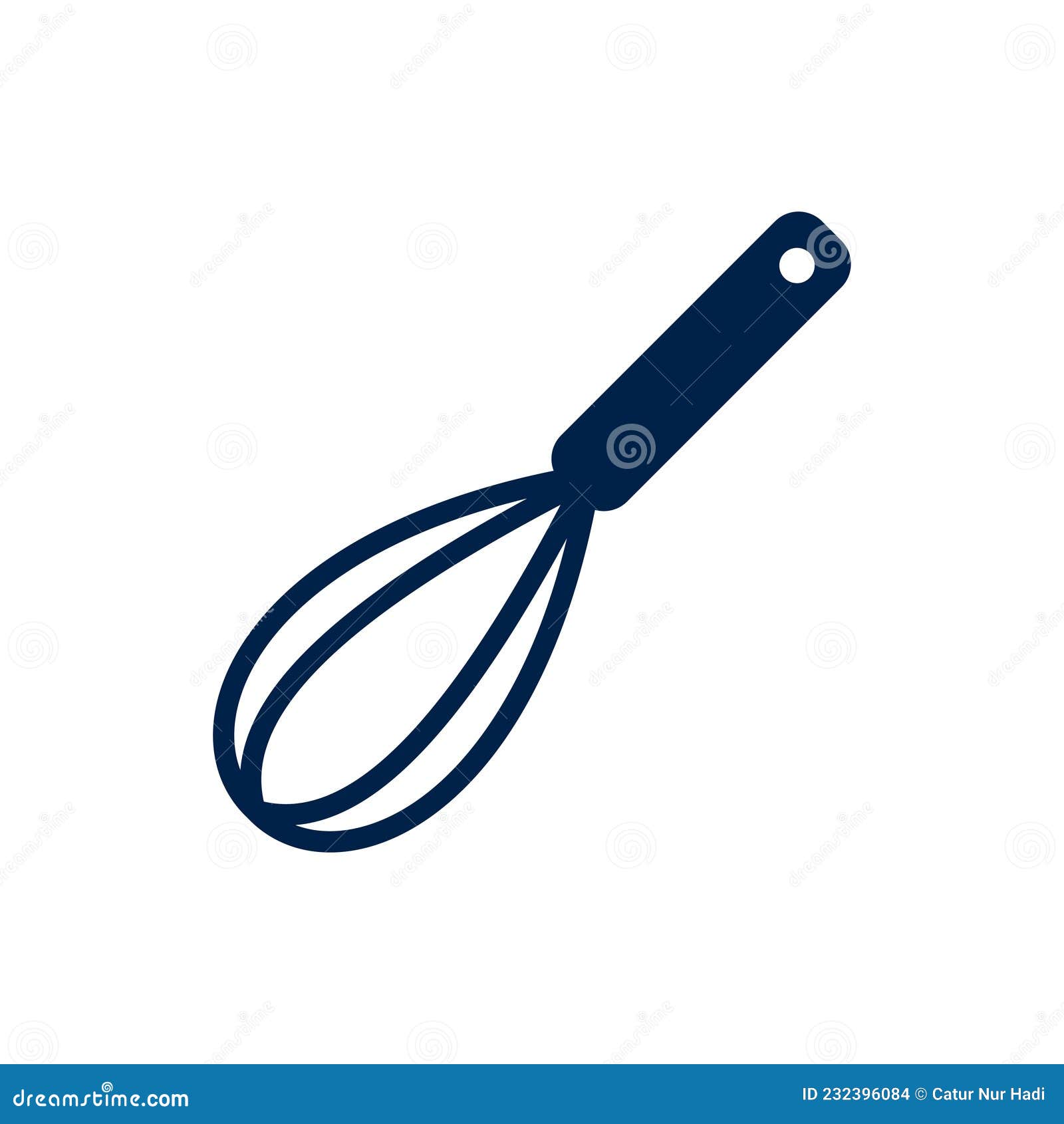 Whisk Icon Logo Vector Design Illustration, Isolated on White ...