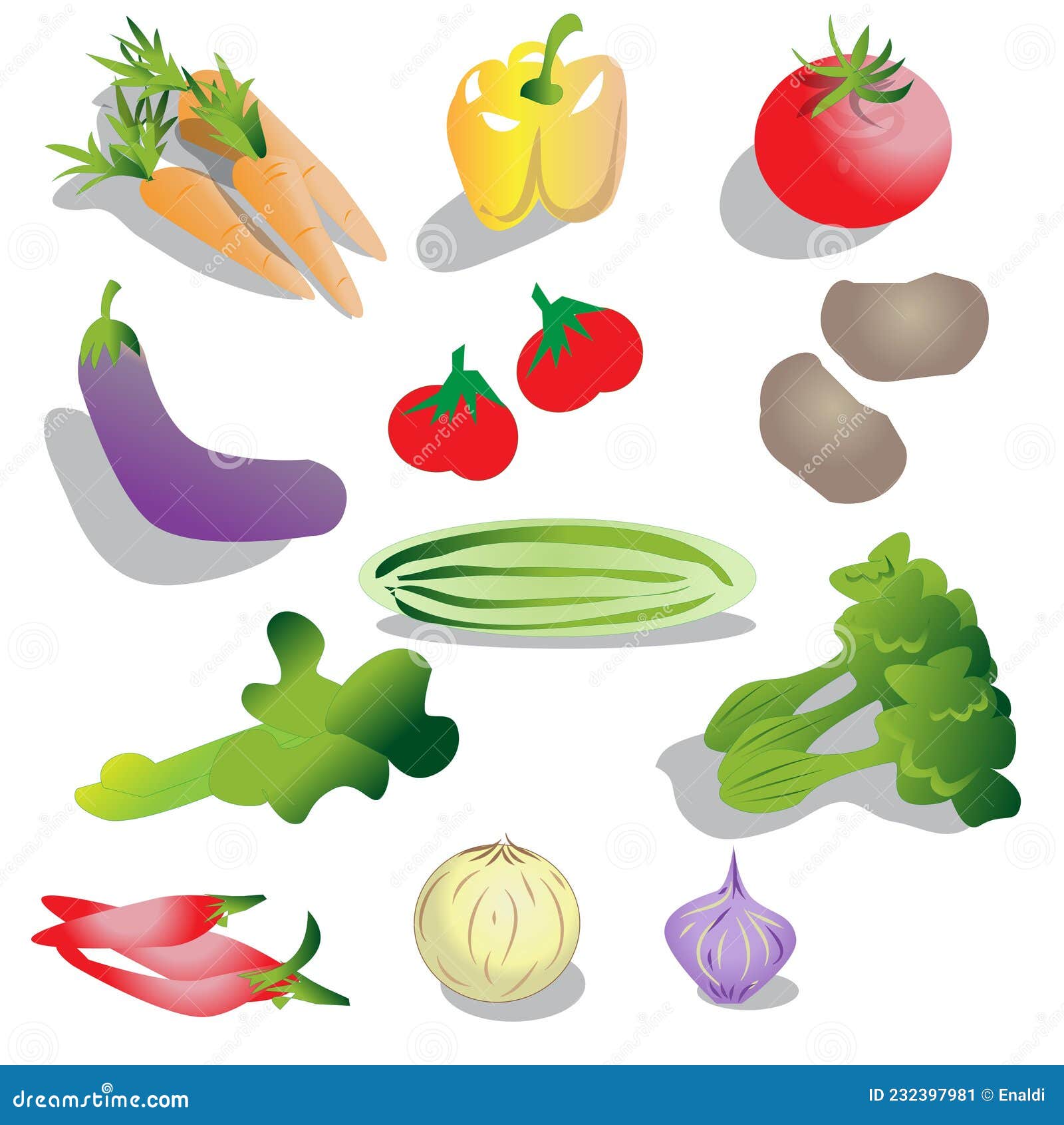 Vegetable Sign and Icon Set Vector Illustration Stock Vector ...