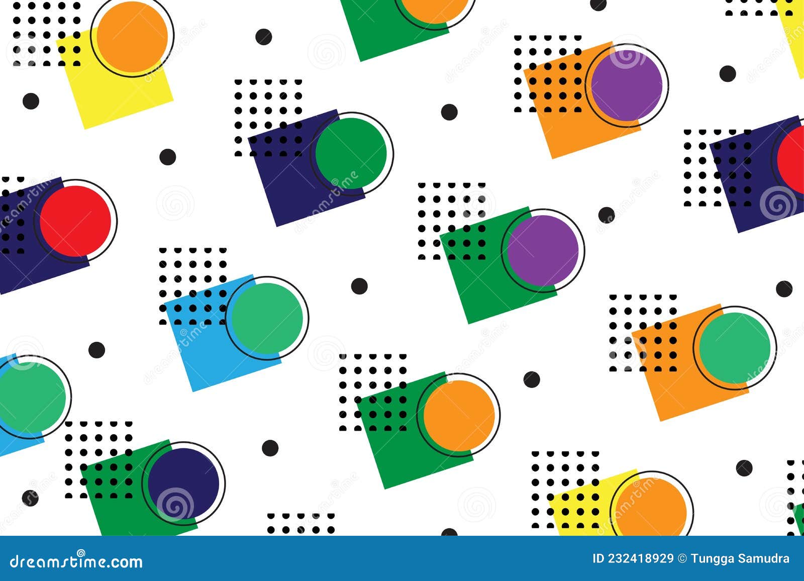 Universal Trend Geometric Shapes Set Juxtapose With Bright Bold Element ...