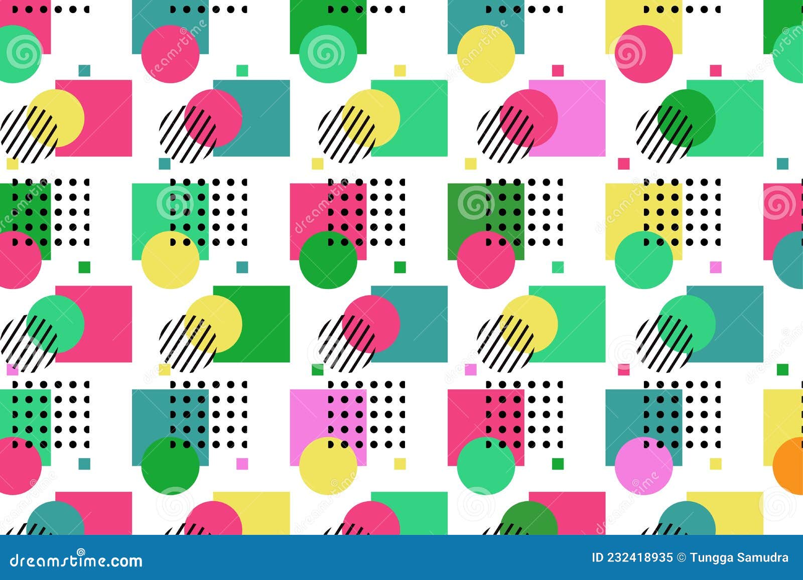 Universal Trend Geometric Shapes Set Juxtapose With Bright Bold Element ...