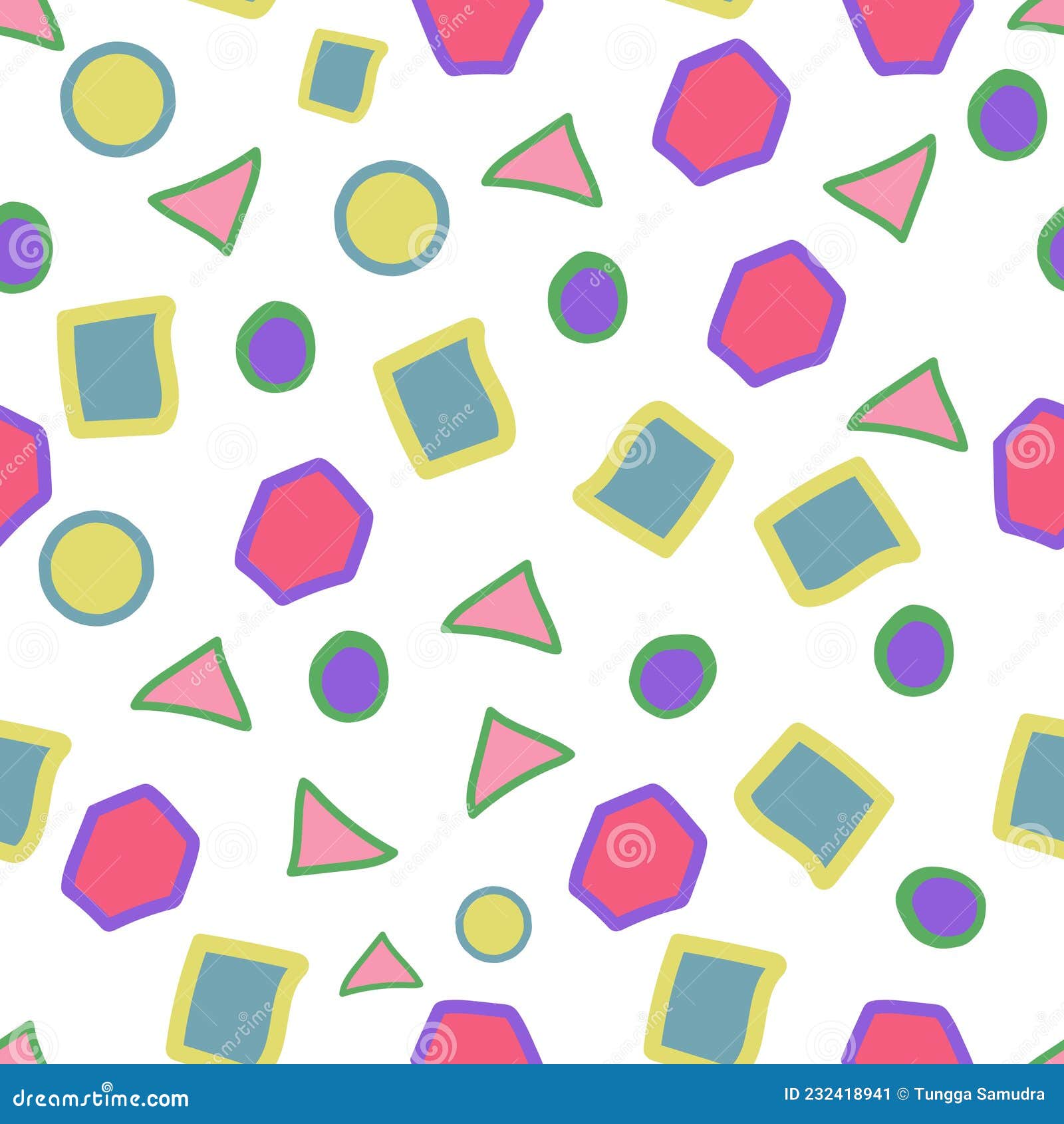 Seamless Pattern with Universal Trend Geometrical Shapes Stock Vector ...