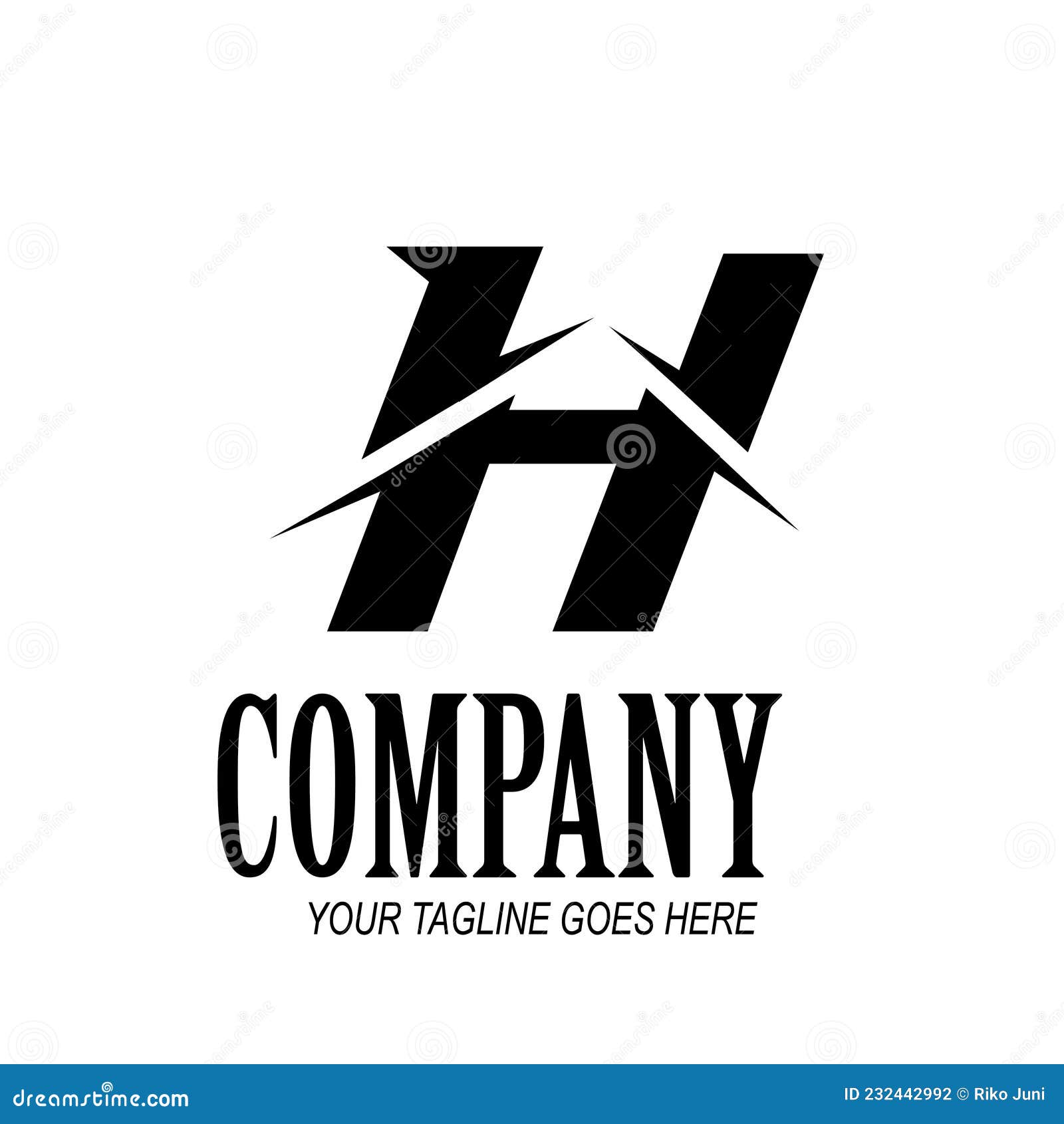 H simple logo design stock vector. Illustration of designs - 232442992