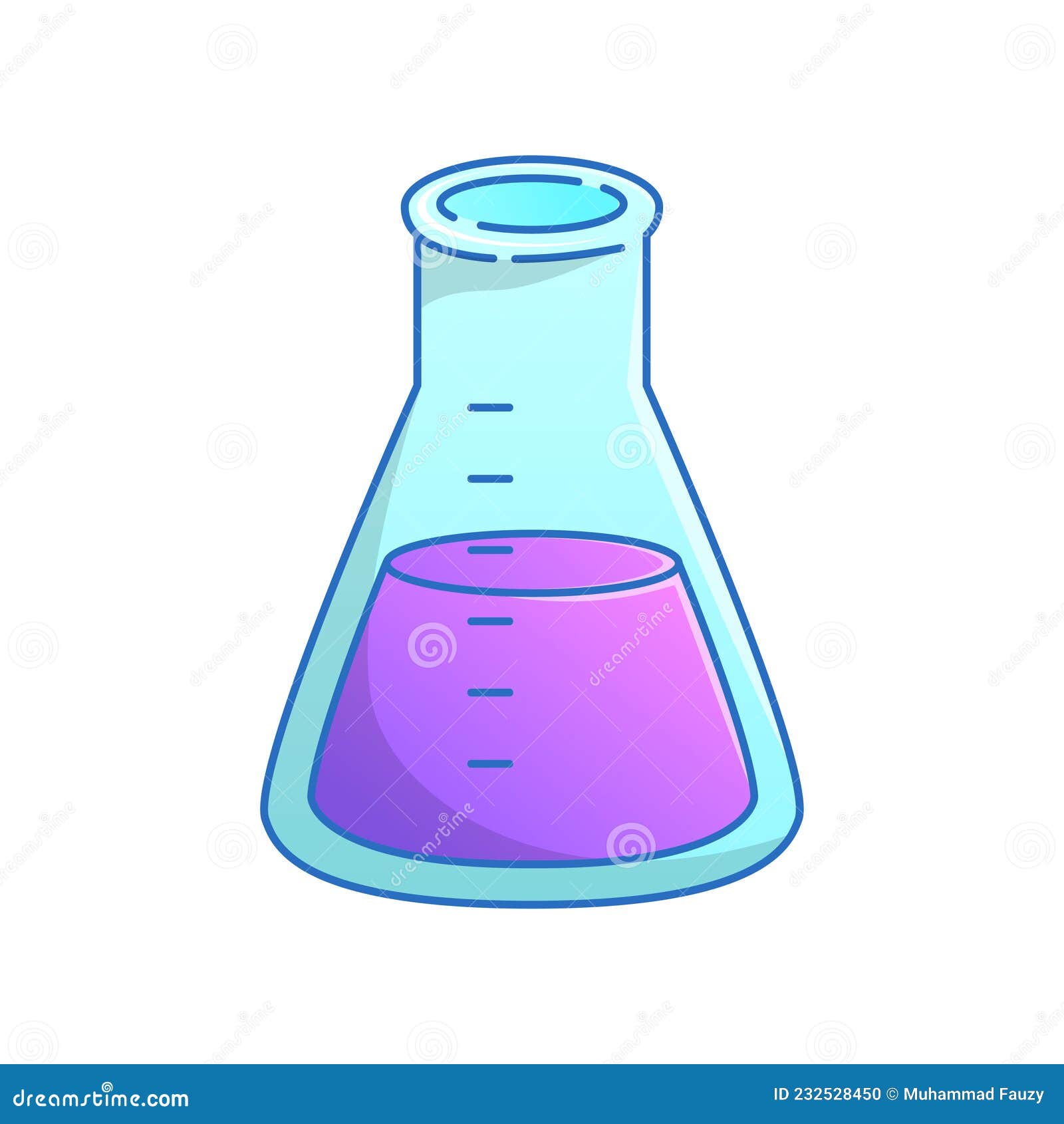 Erlenmeyer Flask Vector Illustration Stock Vector - Illustration of ...