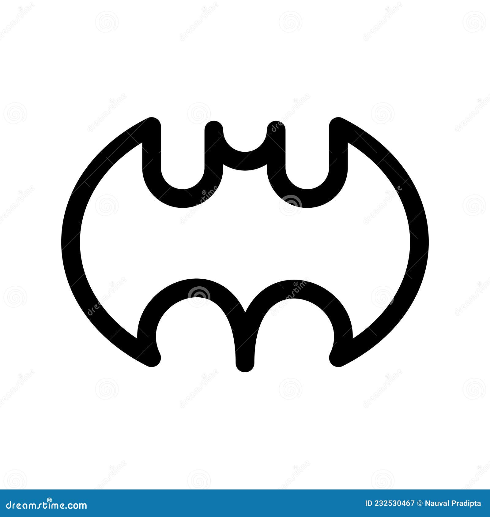Bat Outline Style Icon. Halloween Themed Icon Stock Vector ...