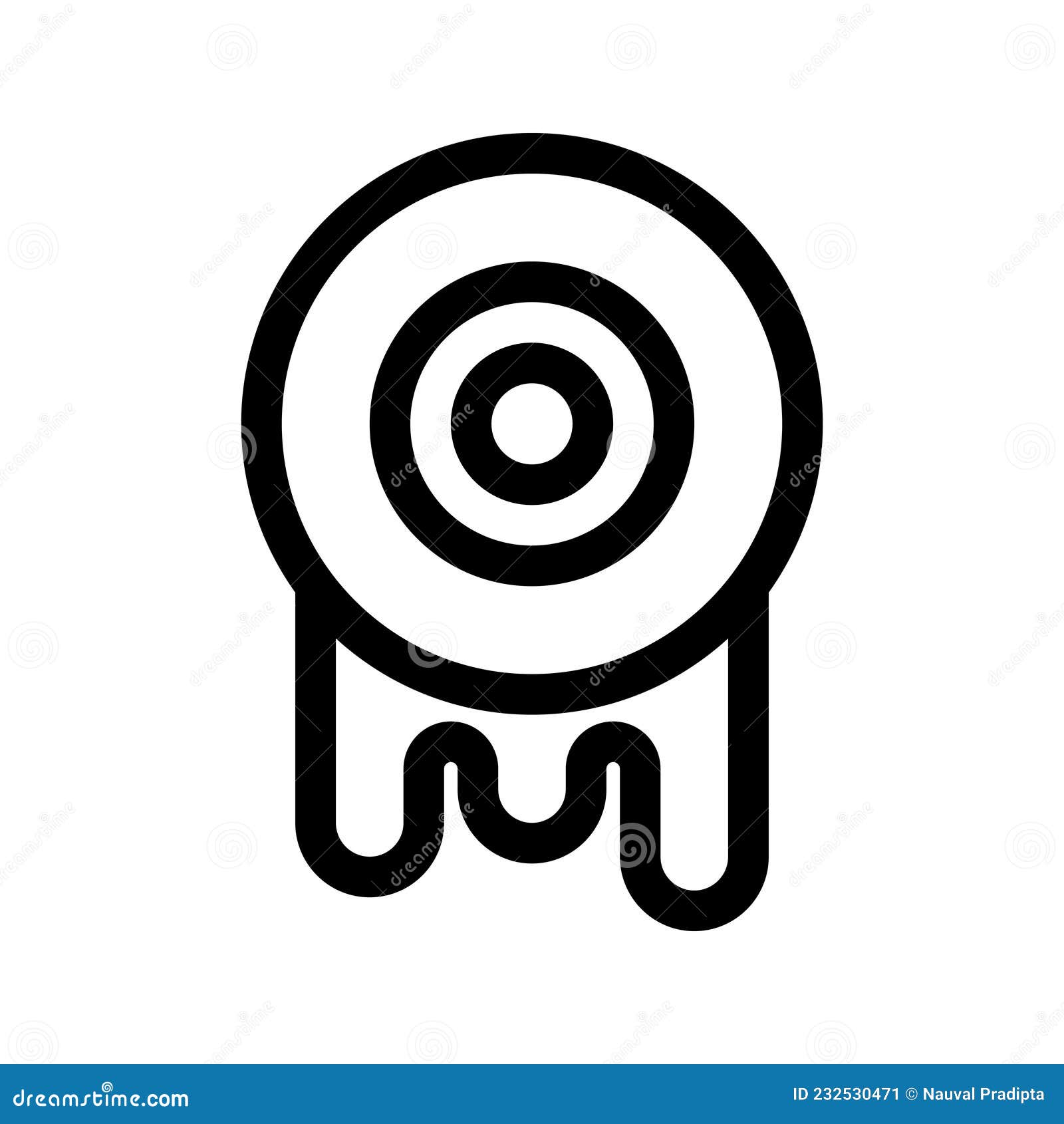 Bloody Eye Outline Style Icon. Halloween Themed Icon. Stock Vector ...