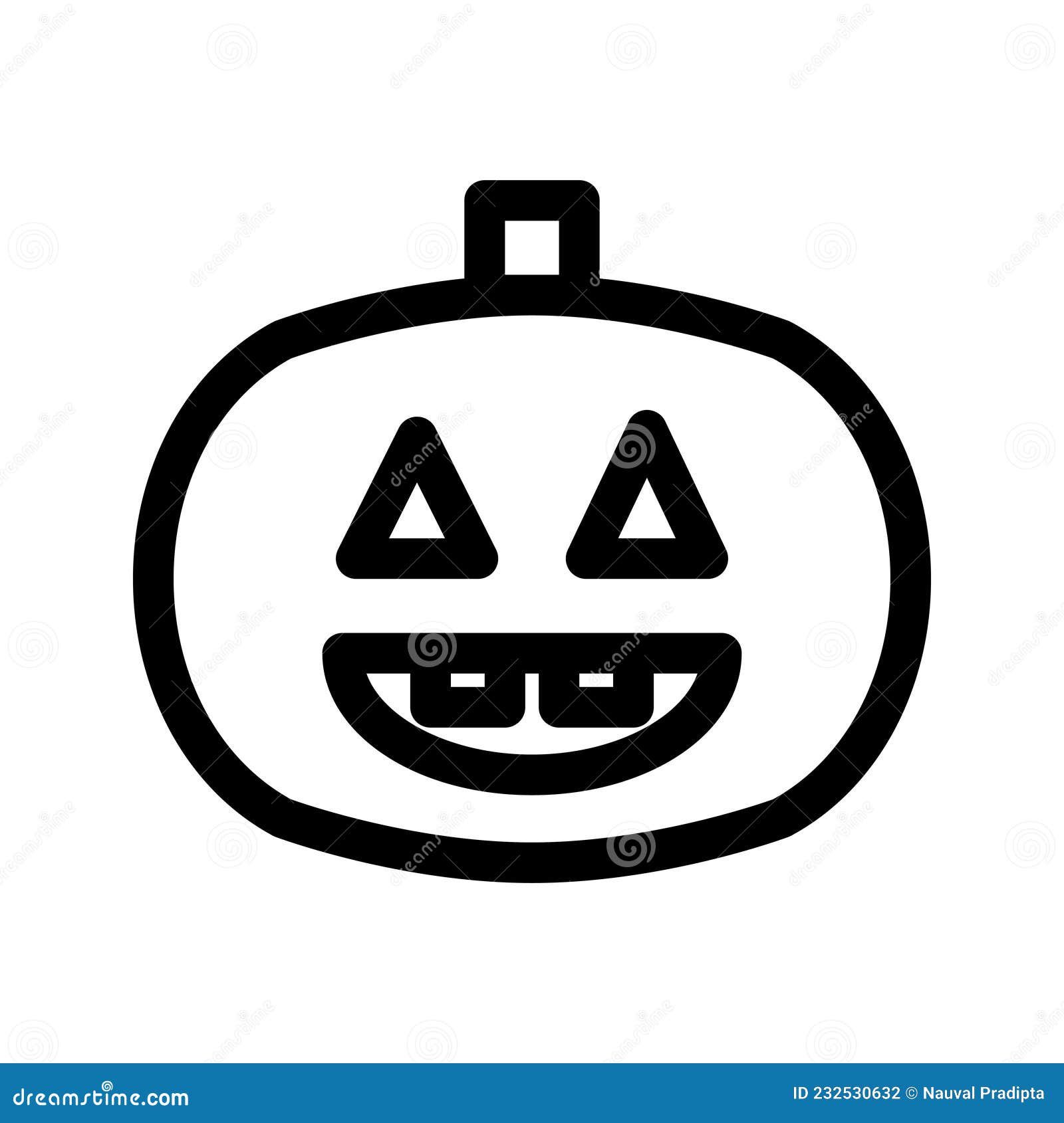 Jack O Lantern Outline Style Icon. Halloween Themed Icon. Stock Vector ...