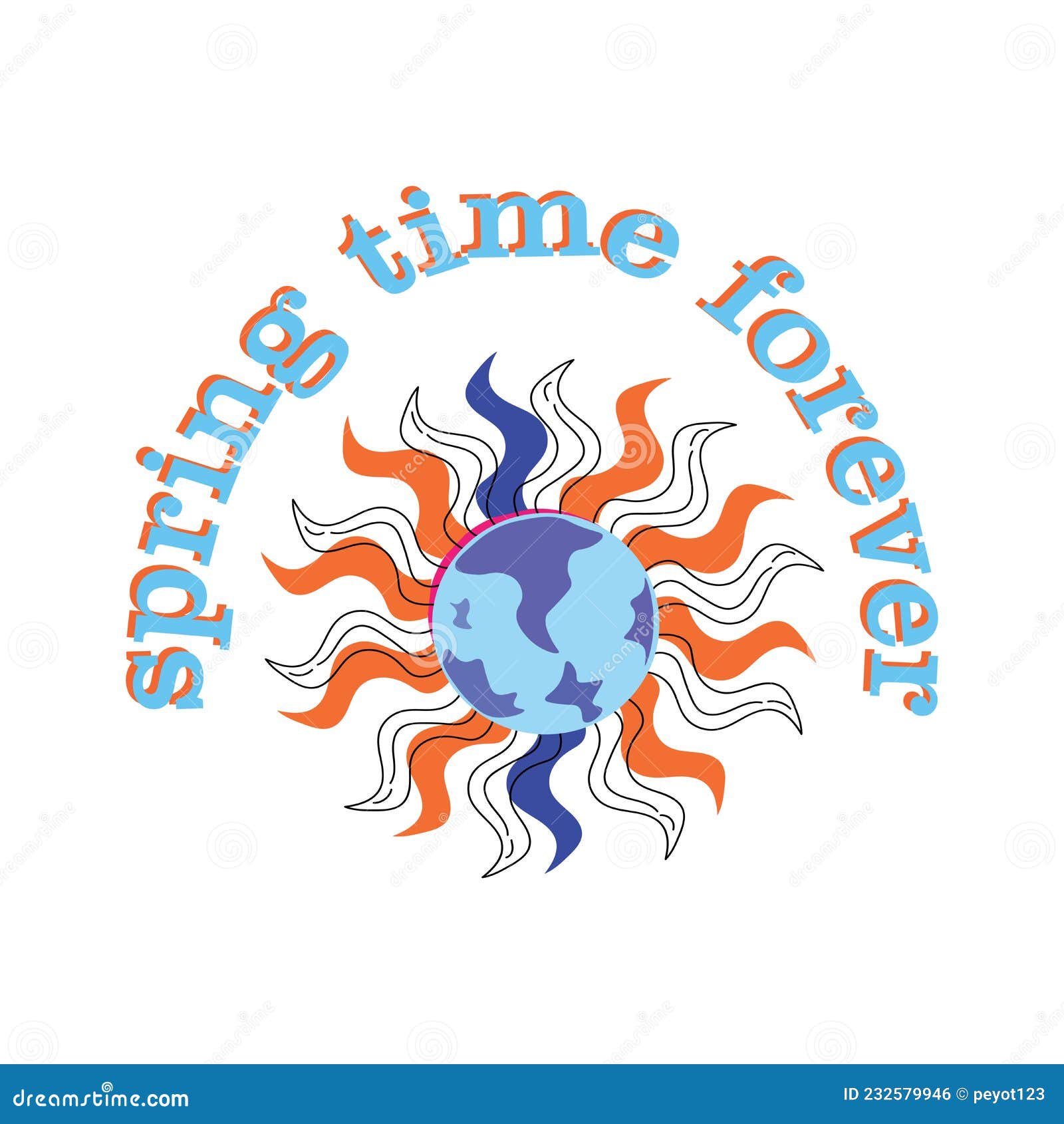 Spring time forever stock vector. Illustration of vacation - 232579946