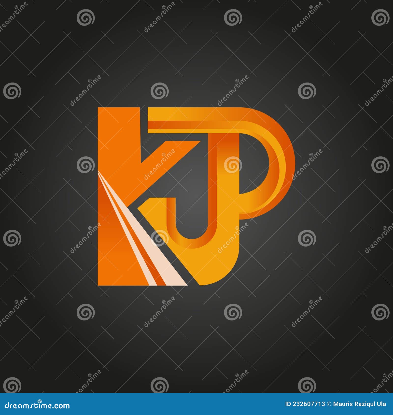 Initial Logo KJP or Letter KJP Logo Stock Vector - Illustration of ...