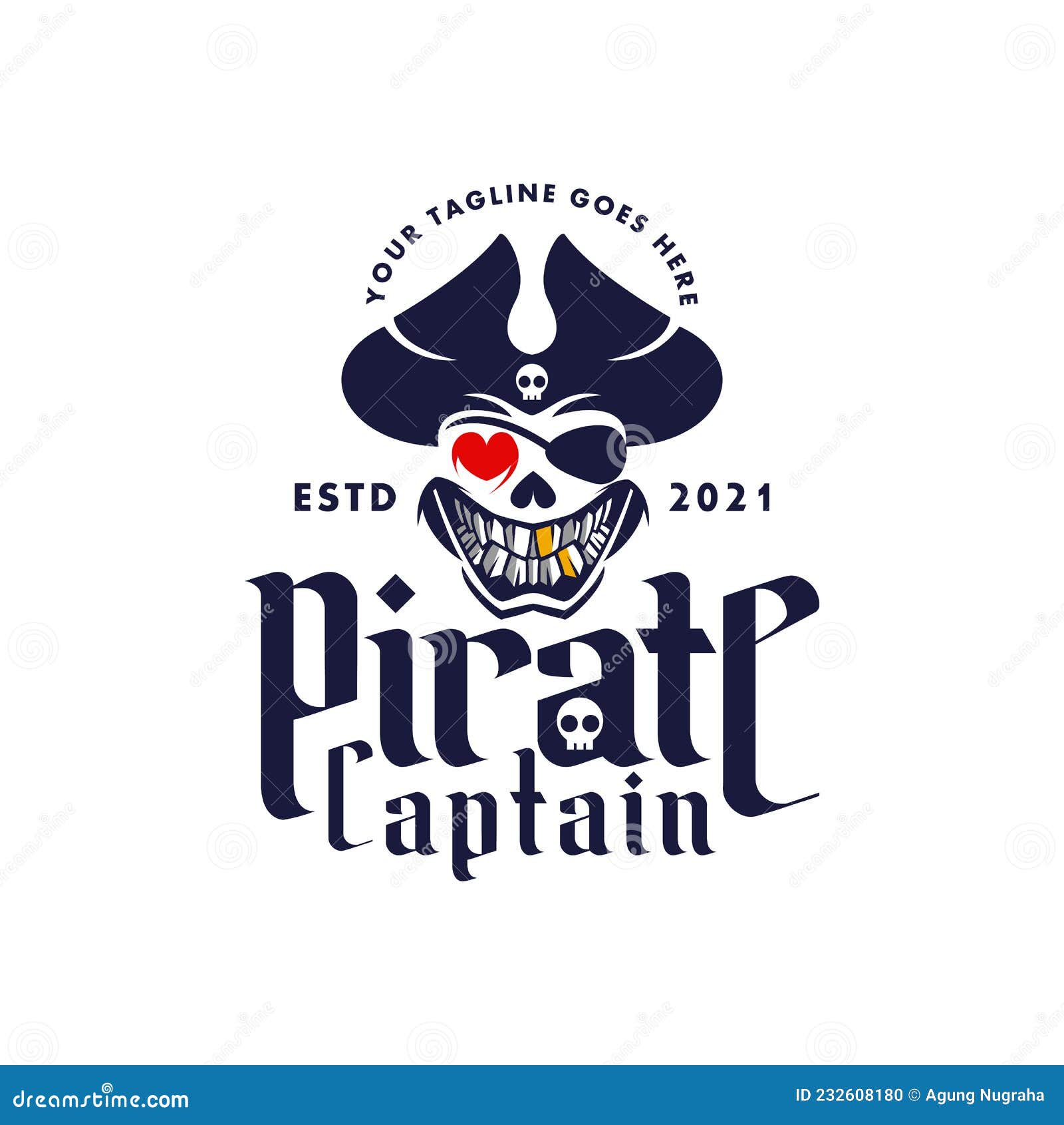 Logo Pirate Captain for Restaurant Beverages and Food Stock Vector ...