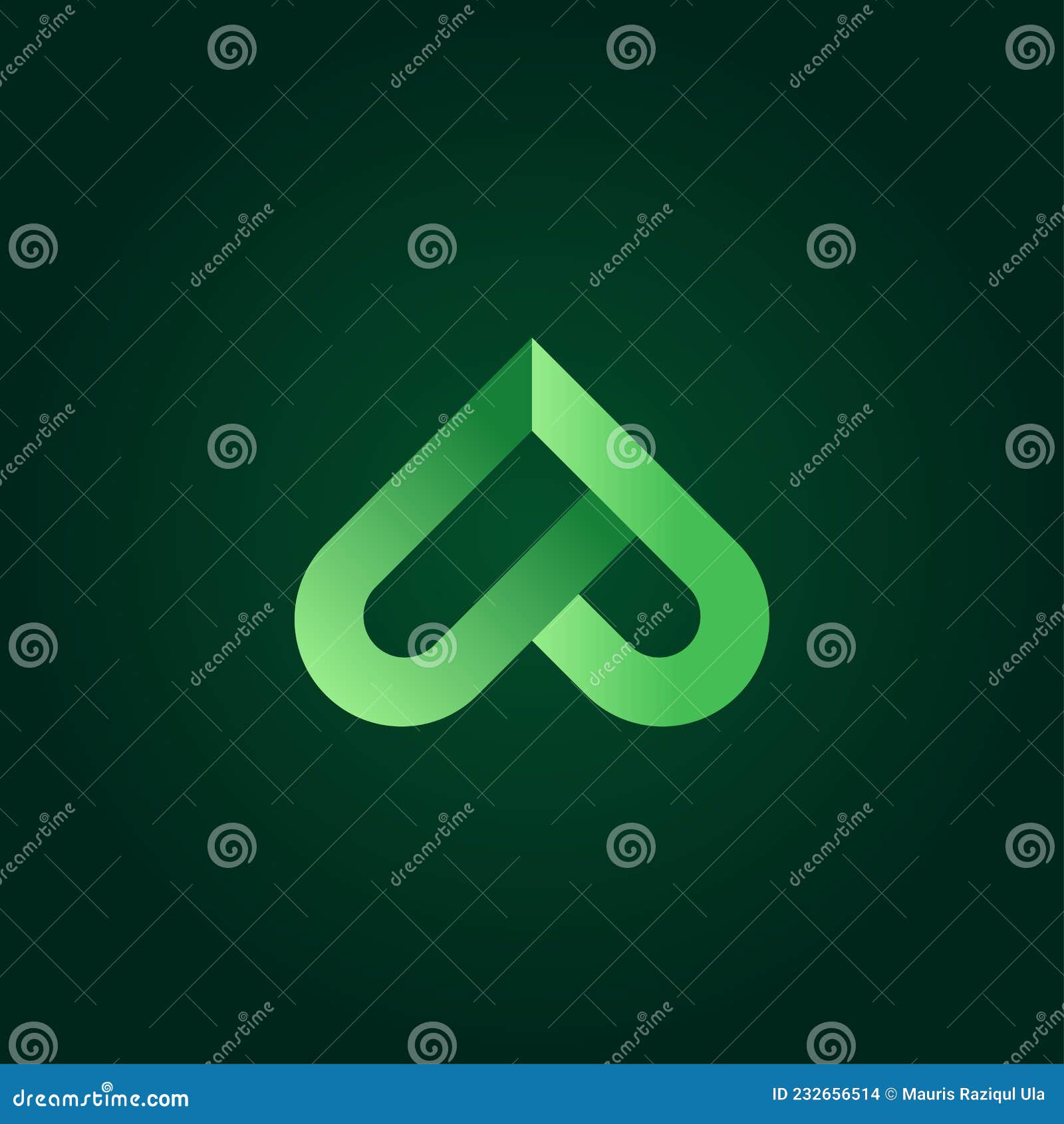 Initial Logo a or Letter a Logo Green Stock Vector - Illustration of ...