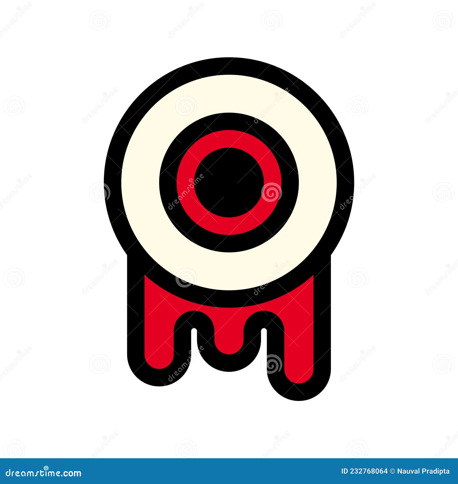 Bloody Eye Filled Line Style Icon. Halloween Themed Icon. Stock Vector ...