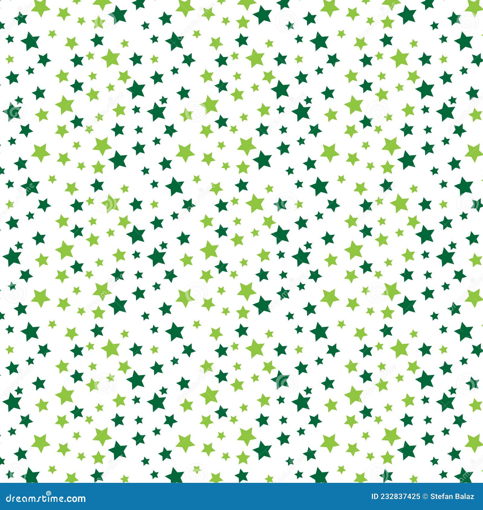 Christmas Stars Seamless Pattern on White Background, Vector ...