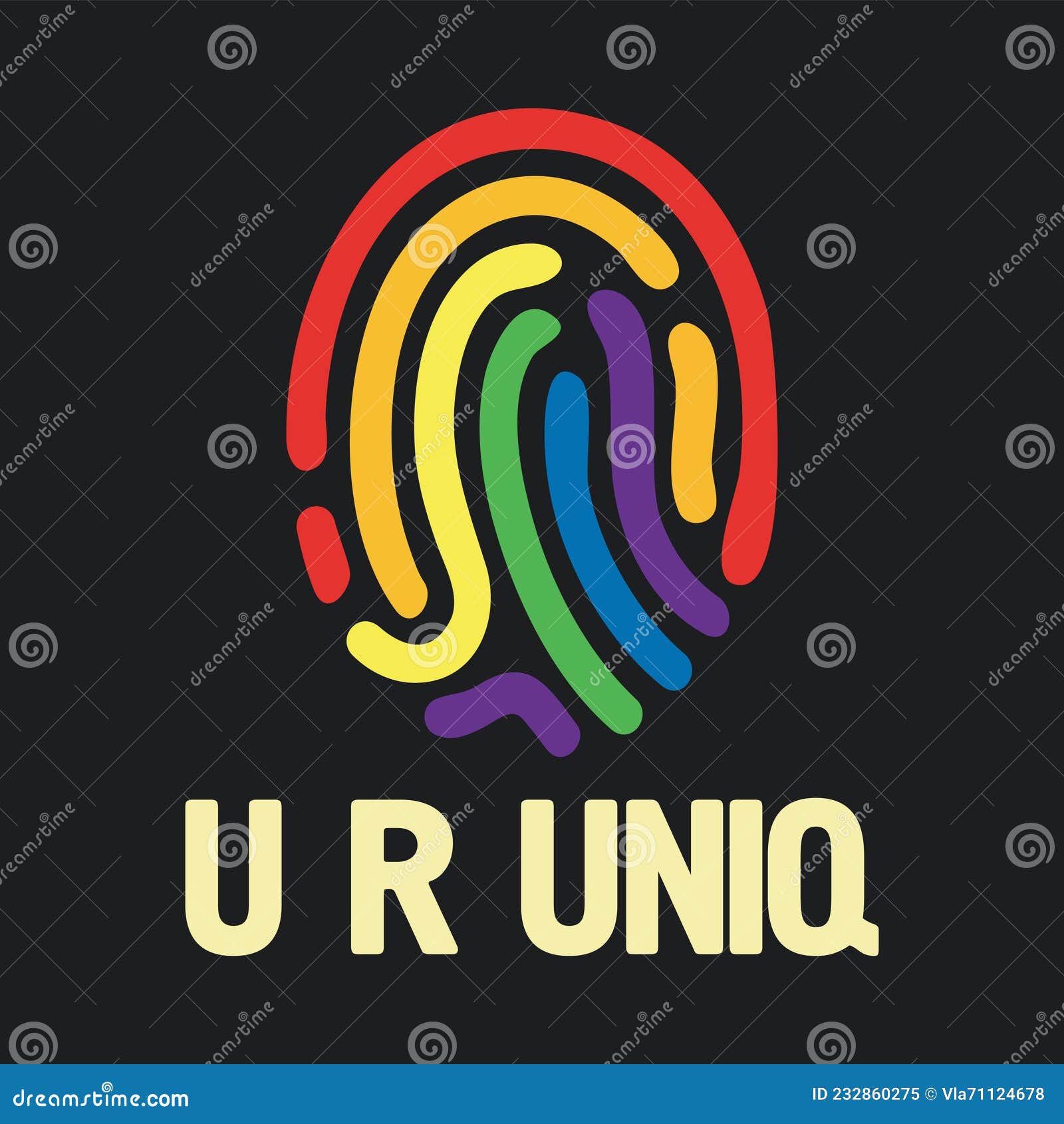 You are Unique Merch Design Stock Vector - Illustration of design, lgbt ...