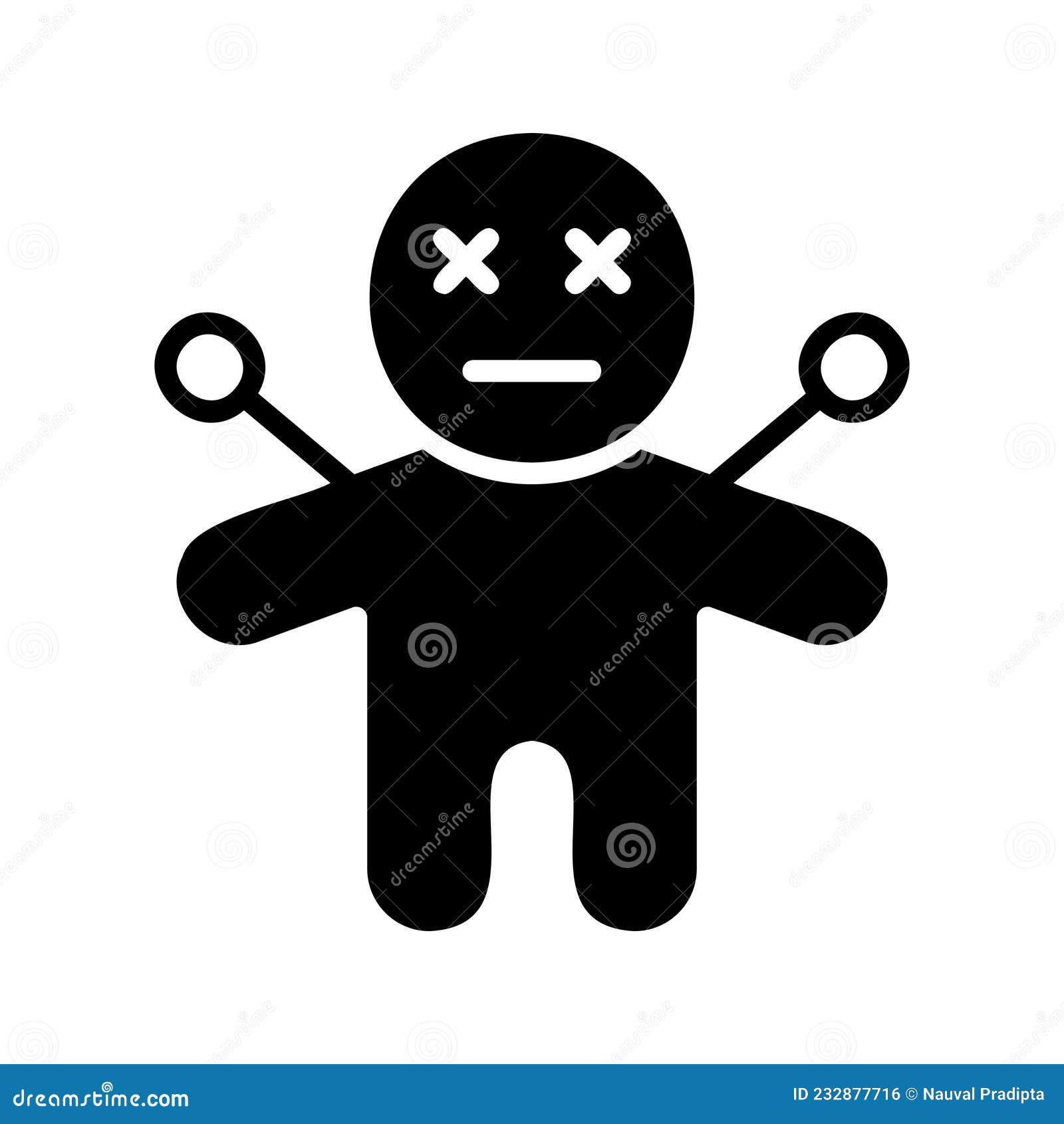 Voodoo Doll Solid Style Icon. Halloween Themed Icon. Stock Vector - Illustration of witchcraft ...