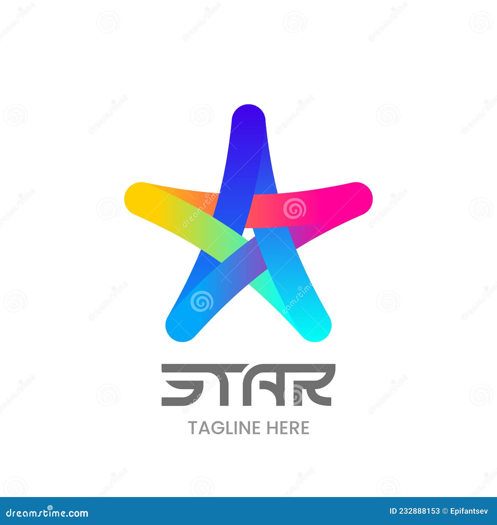 Five Point Star Logo Template. Stock Illustration - Illustration of ...