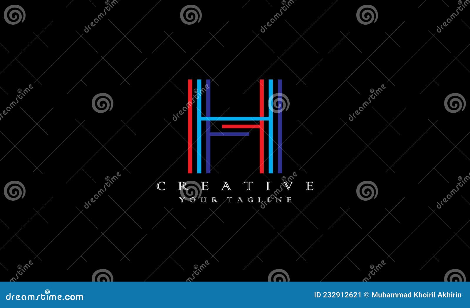 The Initials of the Letter H Modern Line Stock Vector - Illustration of ...