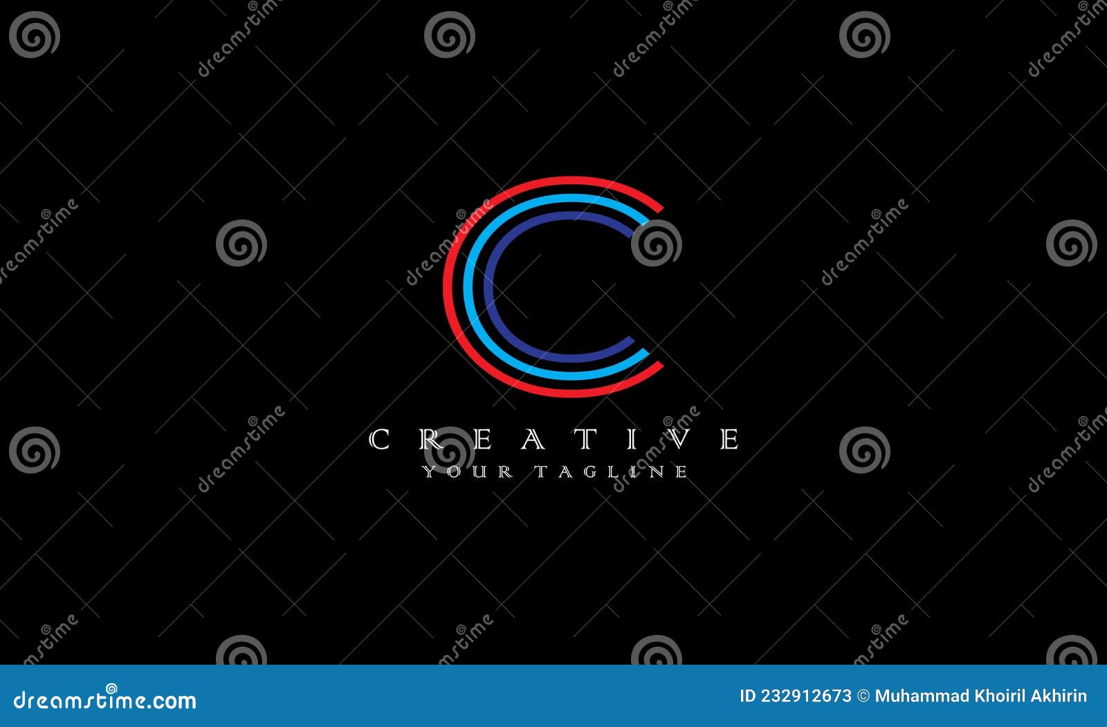 The Initials of the Letter C Modern Line Stock Vector - Illustration of ...