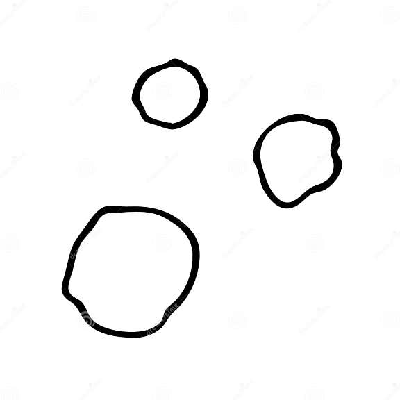 Doodle Snowballs. Black and White Line Art of Snowballs Stock Vector ...