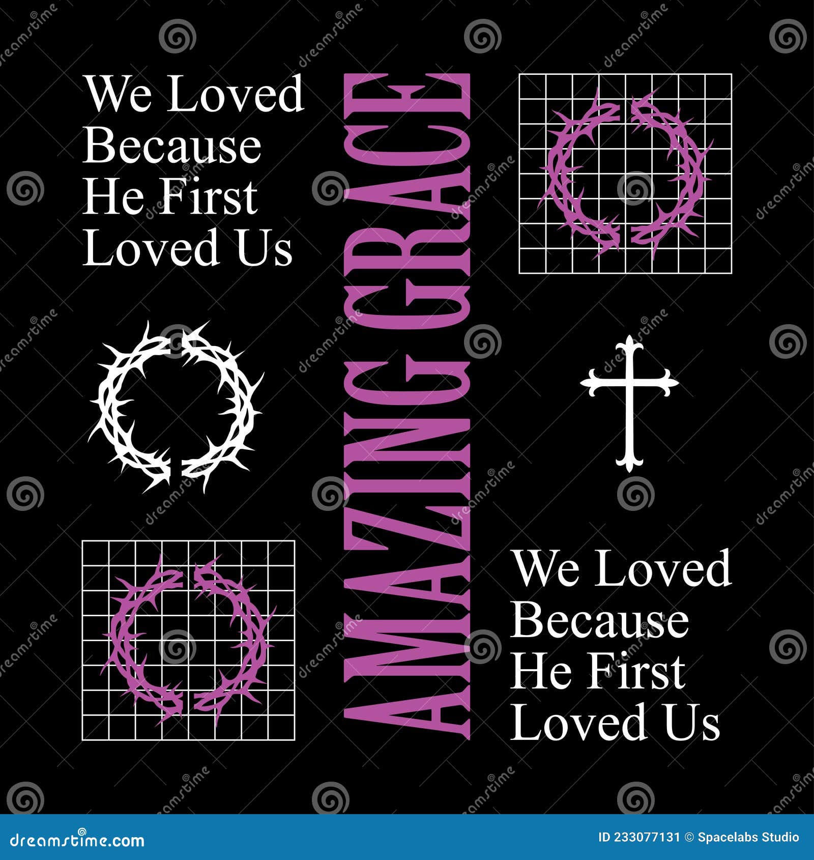 Jesus Christ Street Wear Design Amazing Grace Stock Vector ...